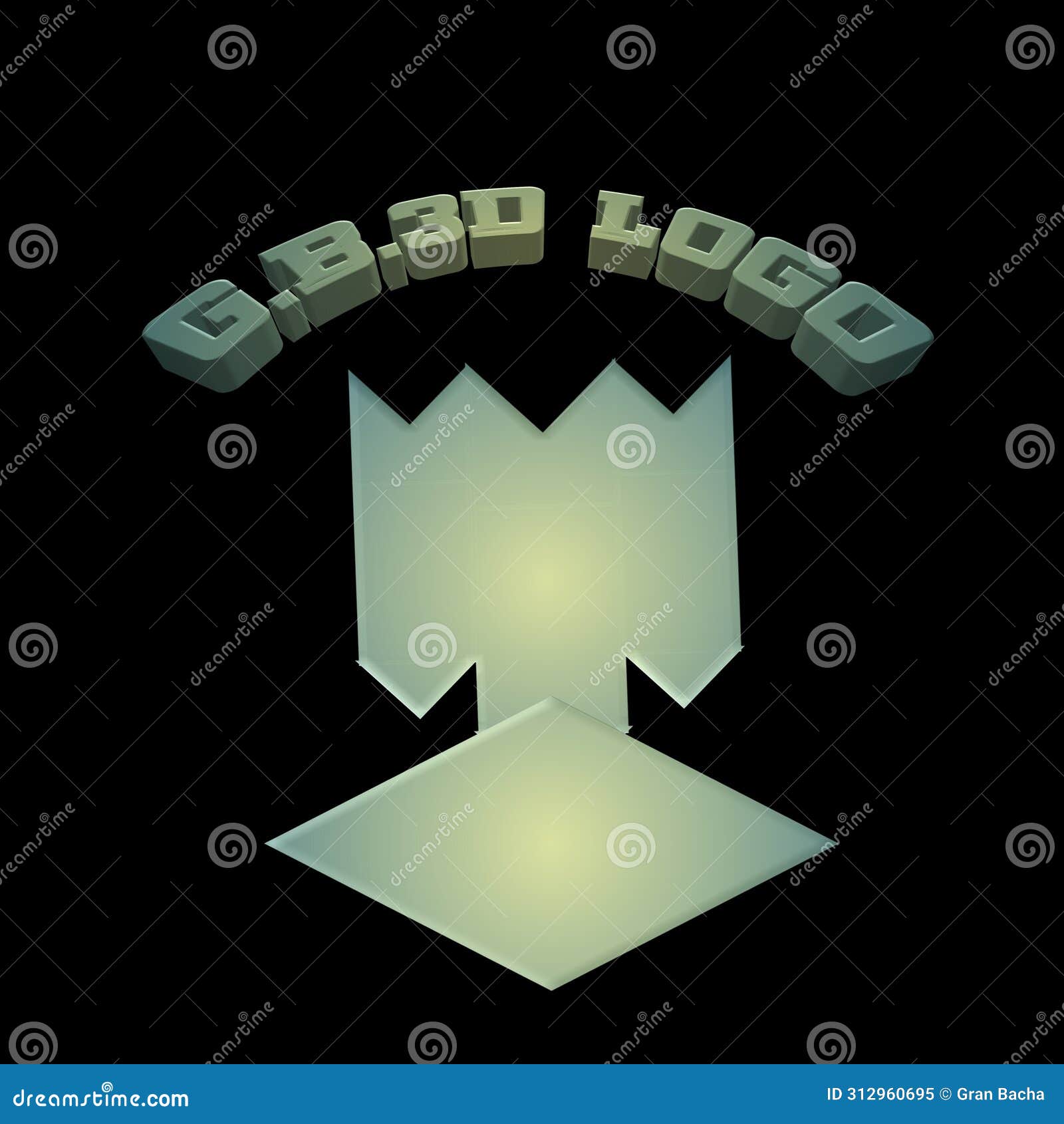 3D Multiple Logos Designing Stock Illustration - Illustration of visual ...