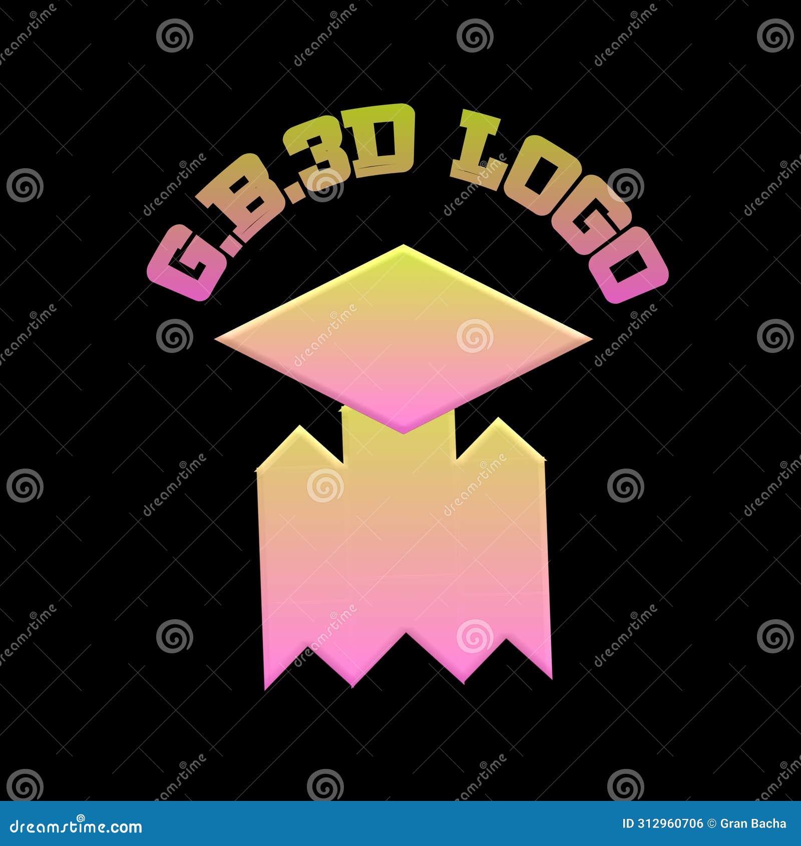 3D Multiple Logos Designing Stock Illustration - Illustration of design ...