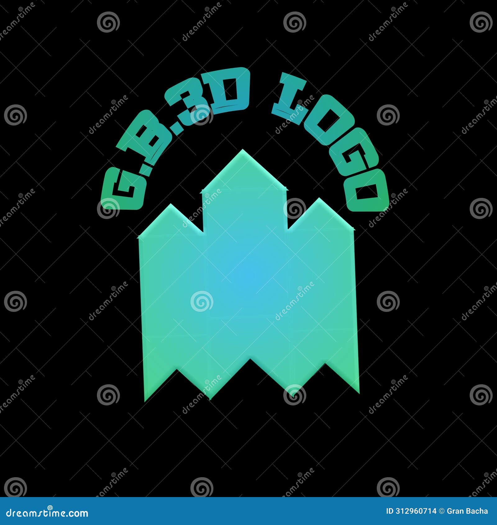 3D Multiple Logos Designing Stock Illustration - Illustration of ...