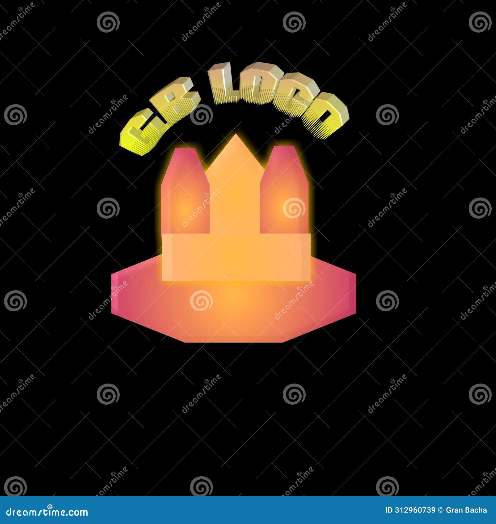 3D Multiple Logos Designing Stock Illustration - Illustration of ...