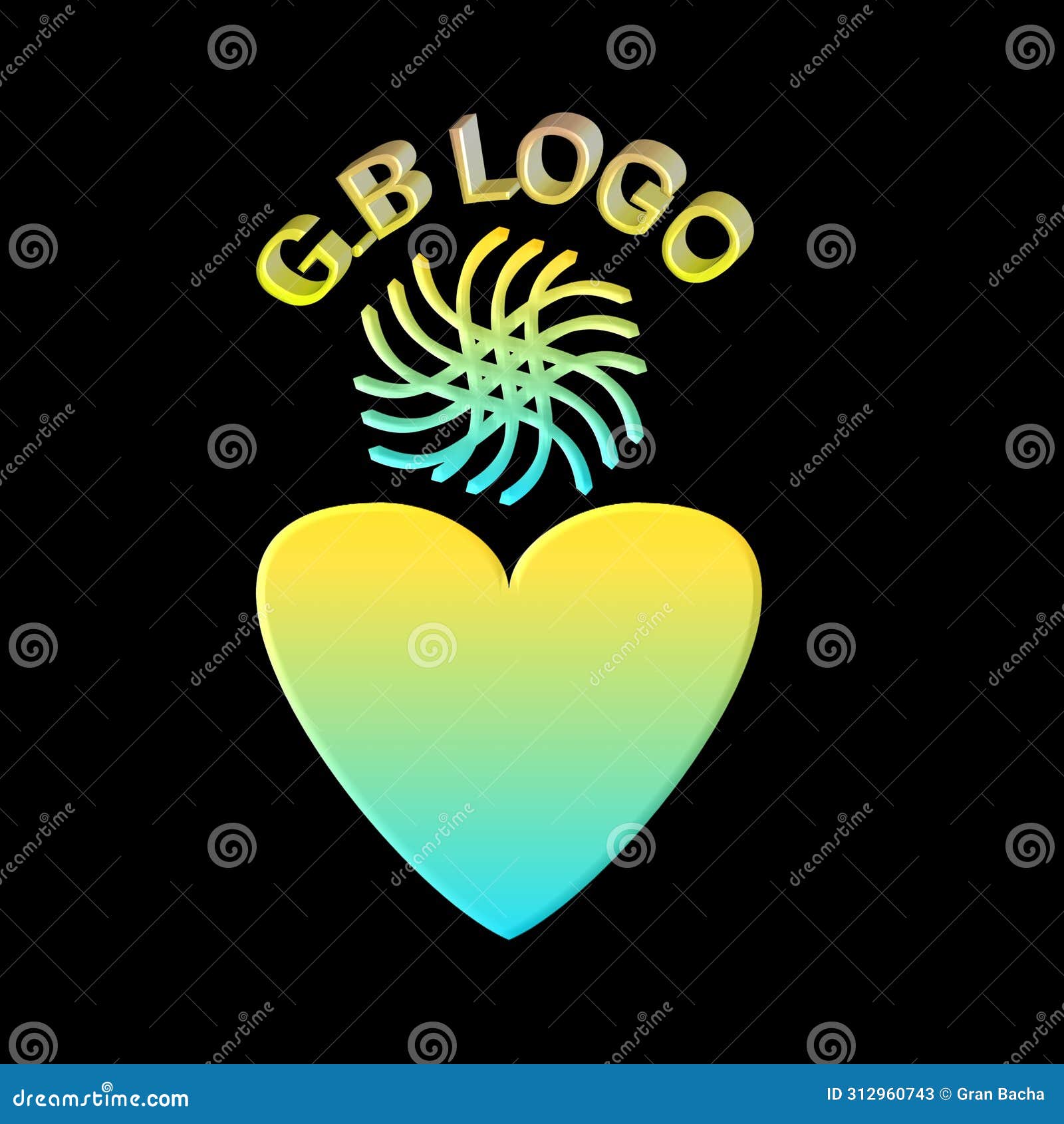 3D Multiple Logos Designing Stock Illustration - Illustration of print ...