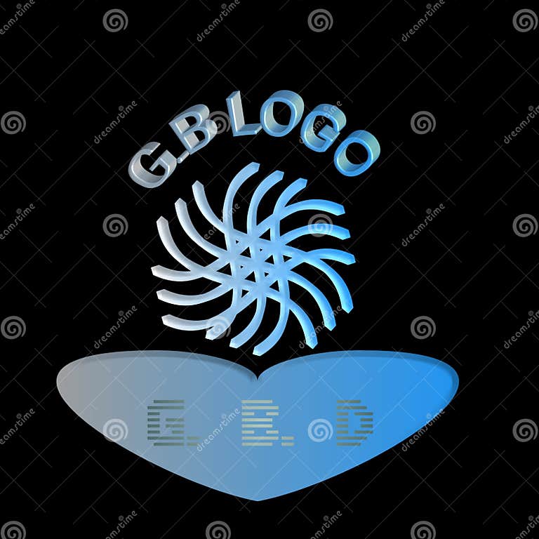 3D Multiple Logos Designing Stock Illustration - Illustration of ...