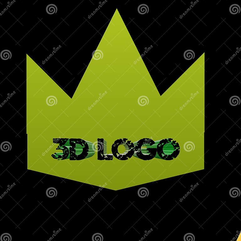 3D Multiple Logos Designing Stock Illustration - Illustration of ...