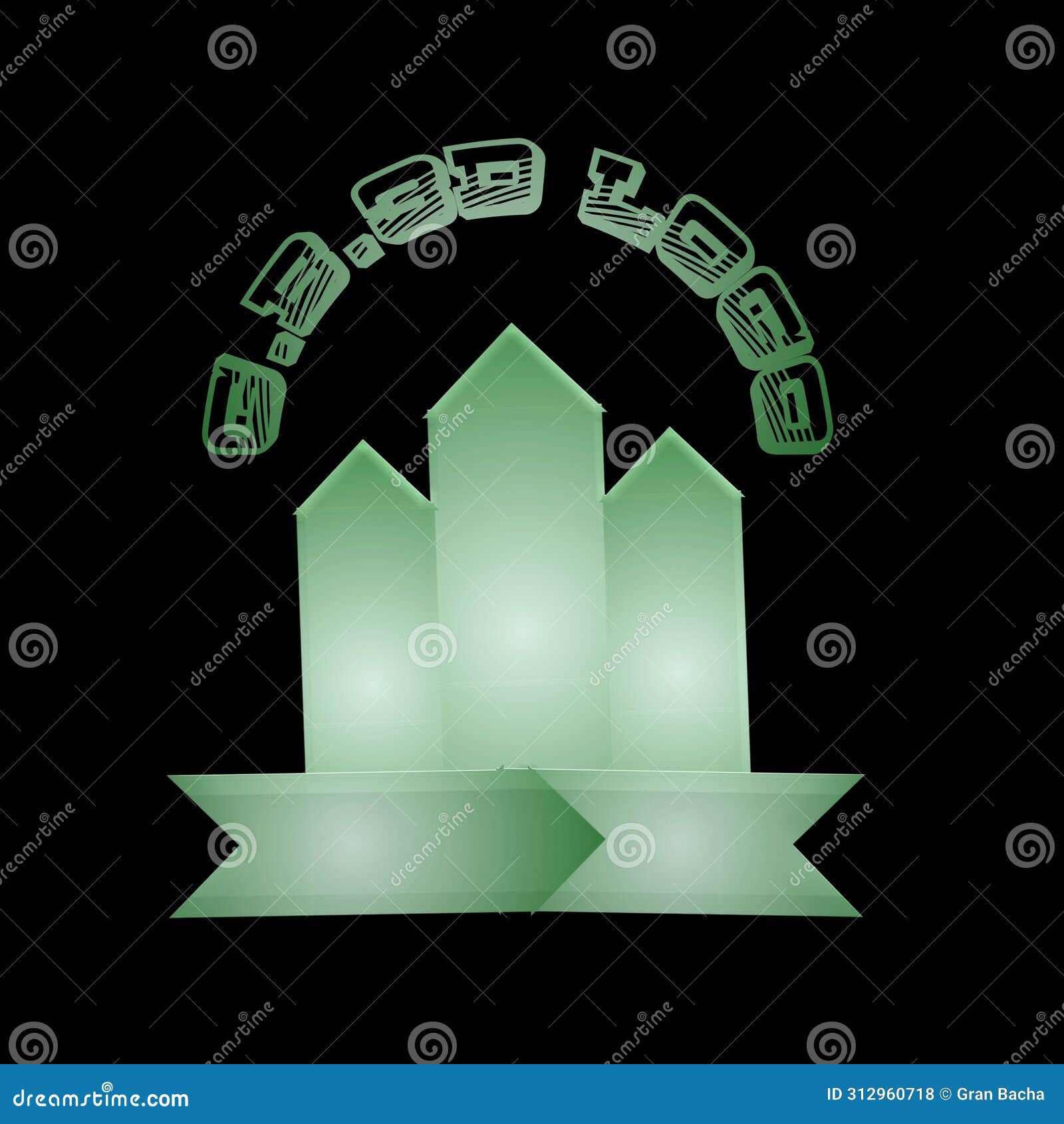 3D Multiple Logos Designing Stock Illustration - Illustration of ...