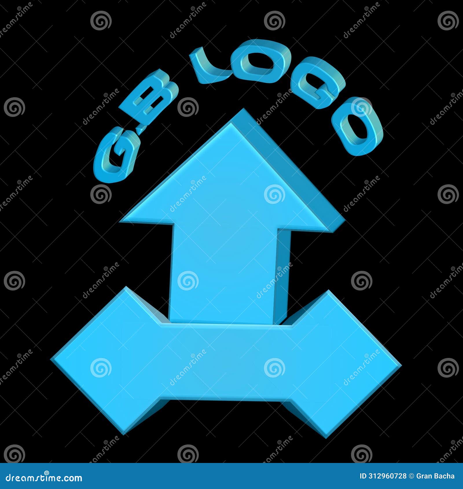 3D Multiple Logos Designing Stock Illustration - Illustration of ...