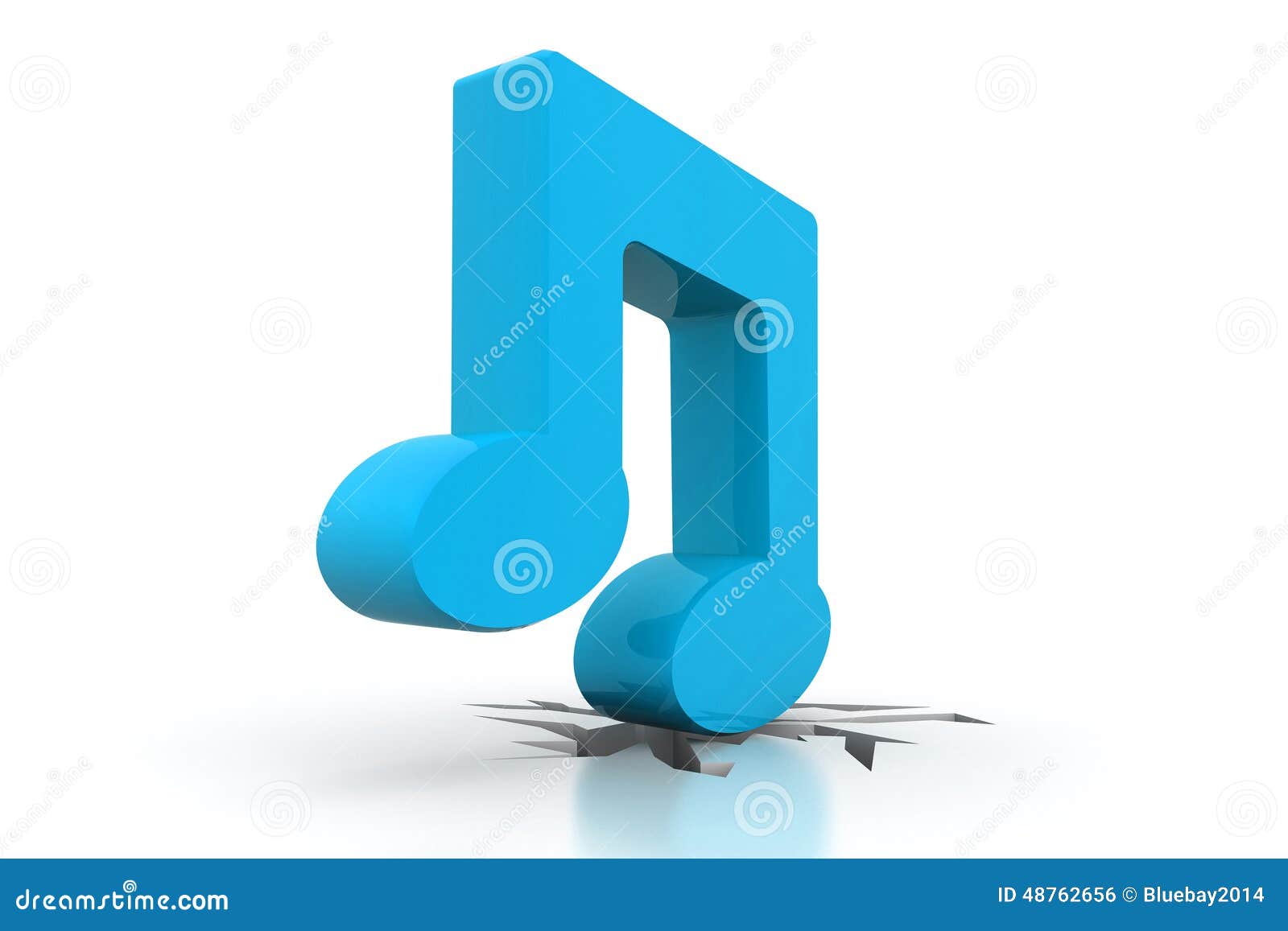 3D music note stock illustration. Illustration of composition - 48762656