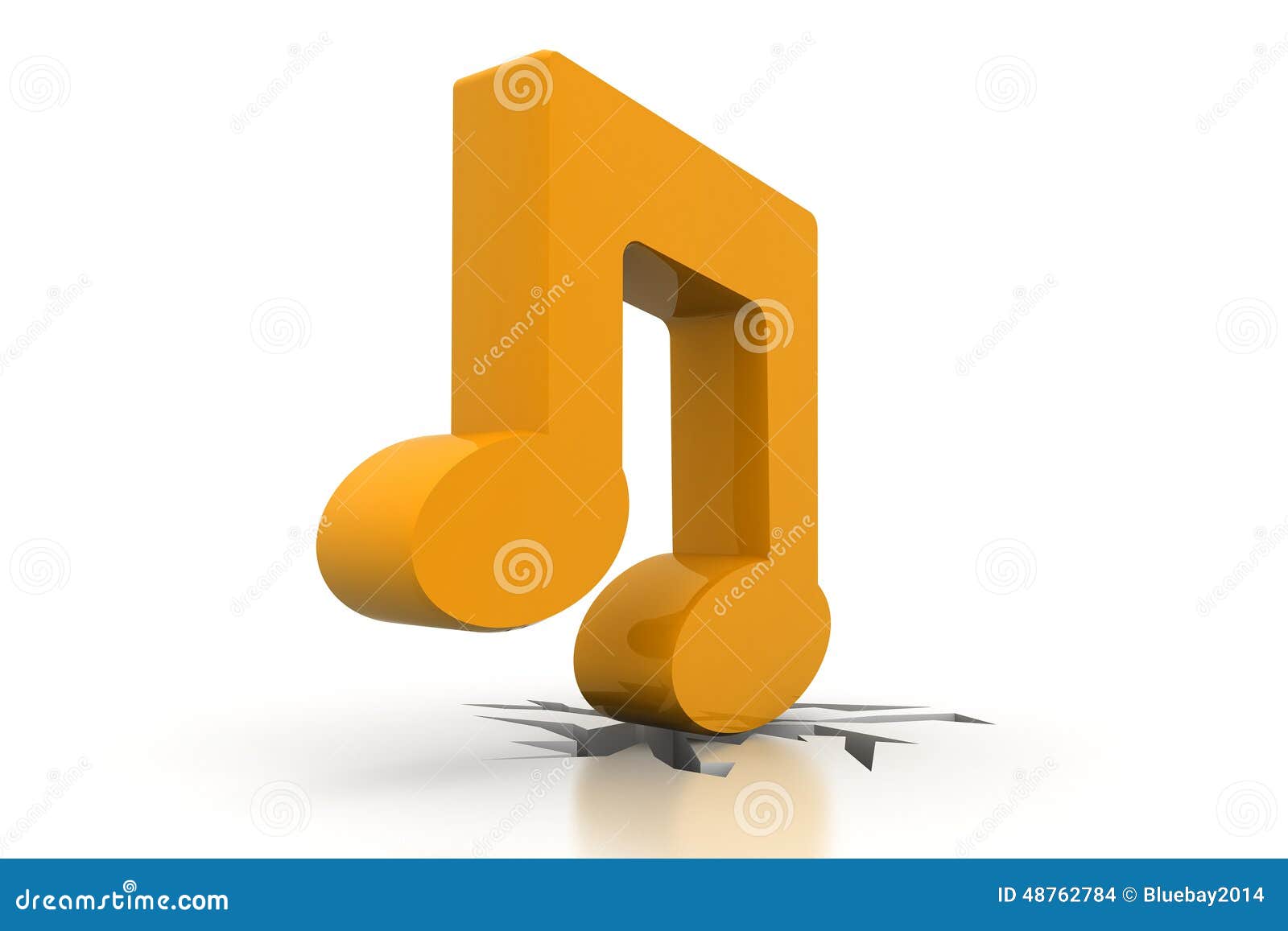 3D music note stock illustration. Illustration of icon - 48762784