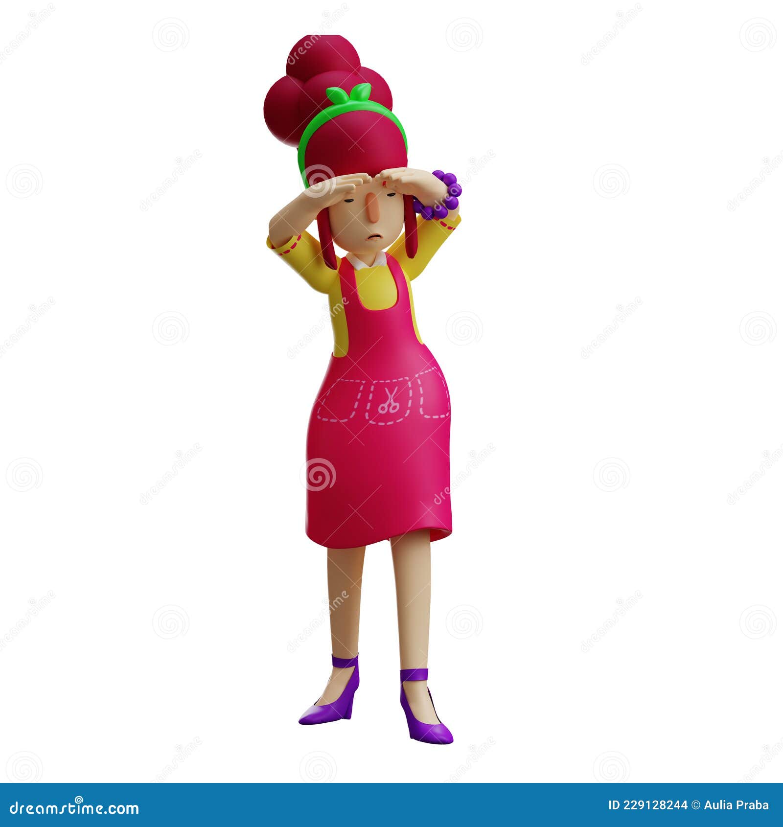 3D-Mutter-Cartoon-Bild Mit Einer Seltsamen Pose Stock Abbildung ...