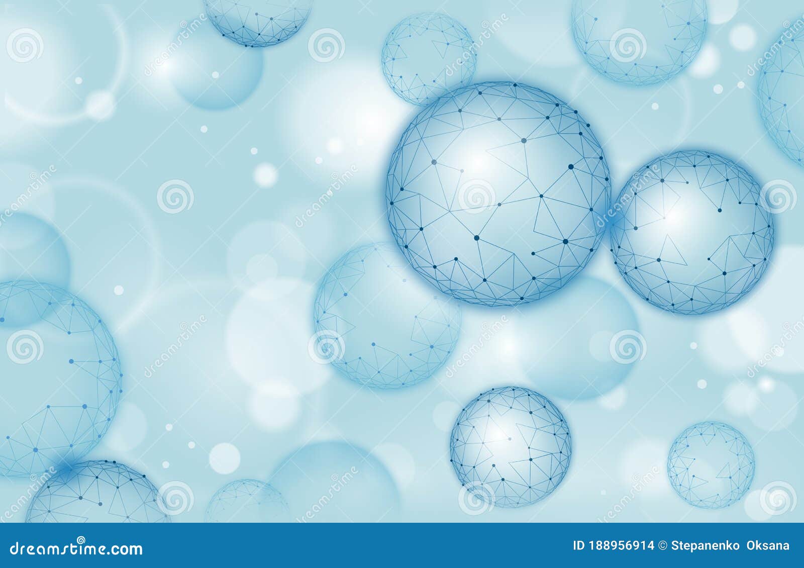 3D Nanotechnology Fullerene Texture Cyberspace. Nano Fiber Chemical ...