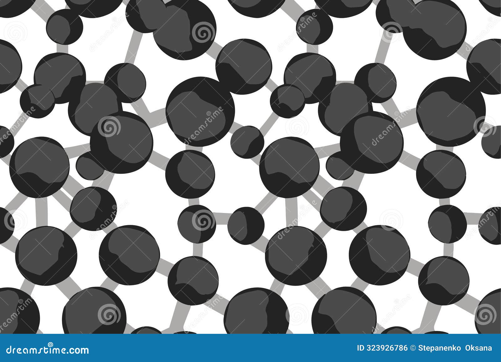 3D Nanotechnology Molecule. Nano Fiber Chemical Modern Material Design ...