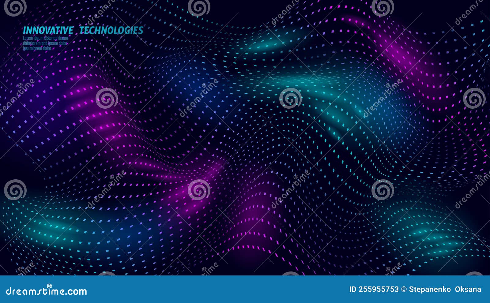 3D Nanotechnololy Graphene Texture Cyberspace. Nano Fiber Chemical ...