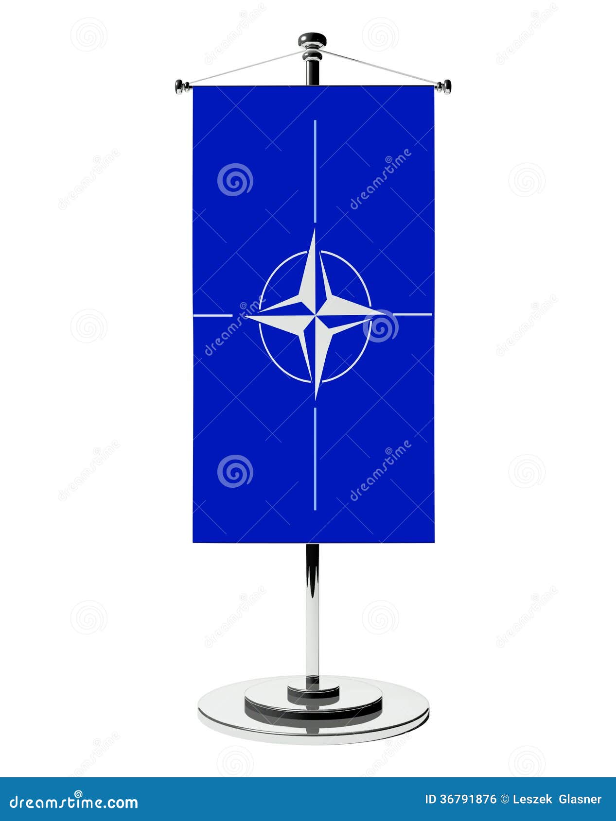 3d NATO Table Flag Isolated White Stock Illustration - Illustration of ...