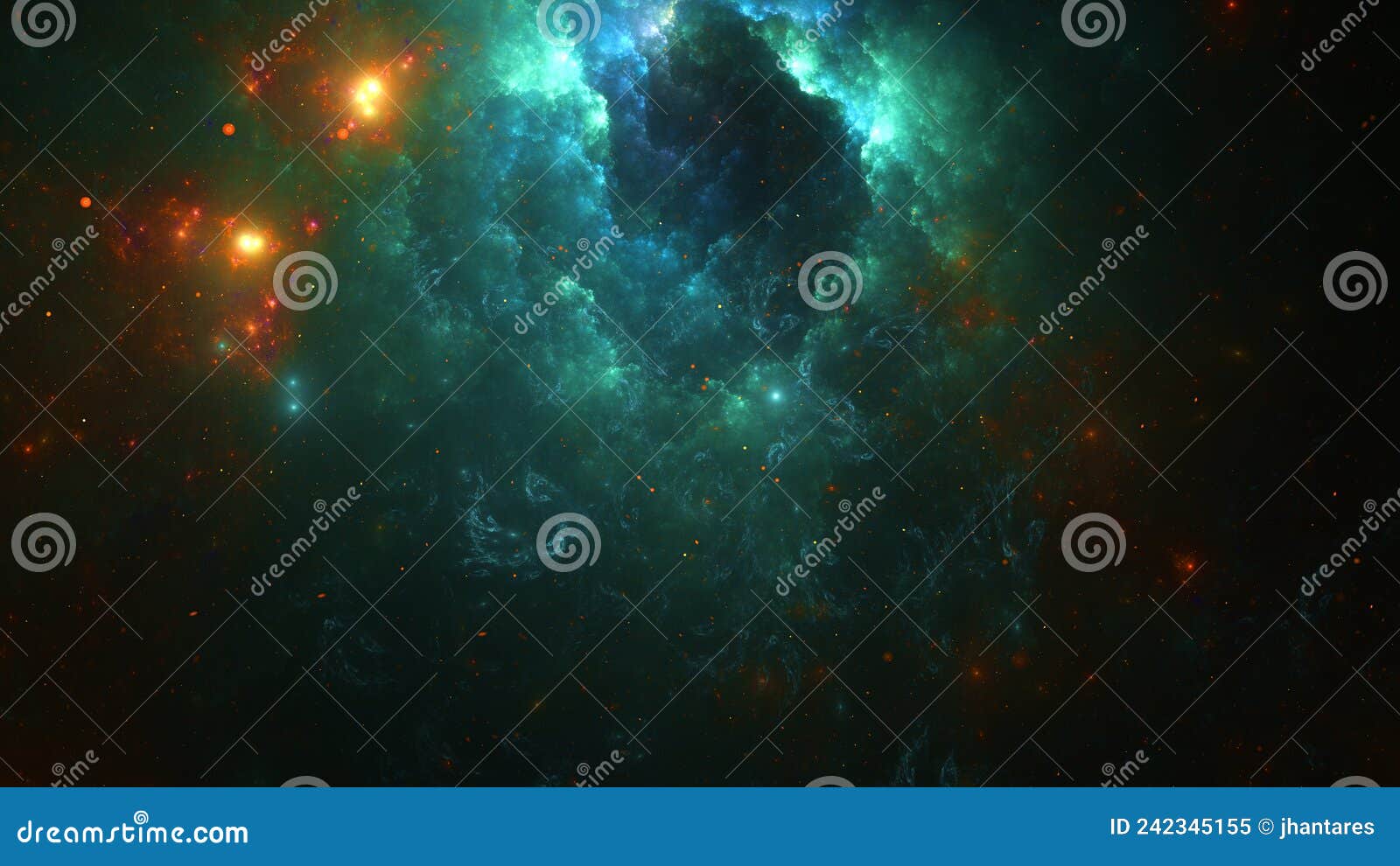 3d nebula space scene stock illustration. Illustration of cosmos ...