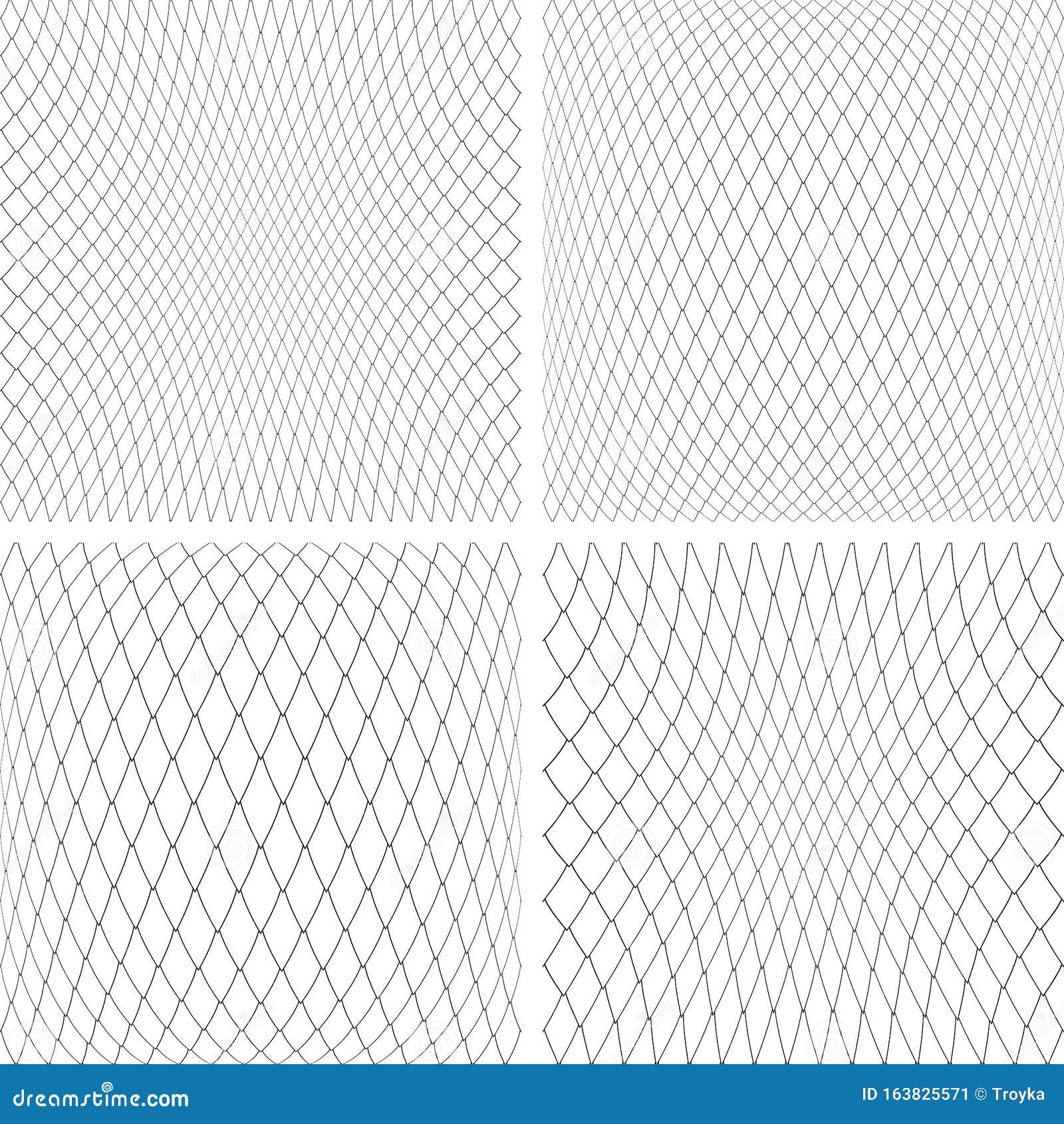 3D net textures set stock vector. Illustration of black - 163825571