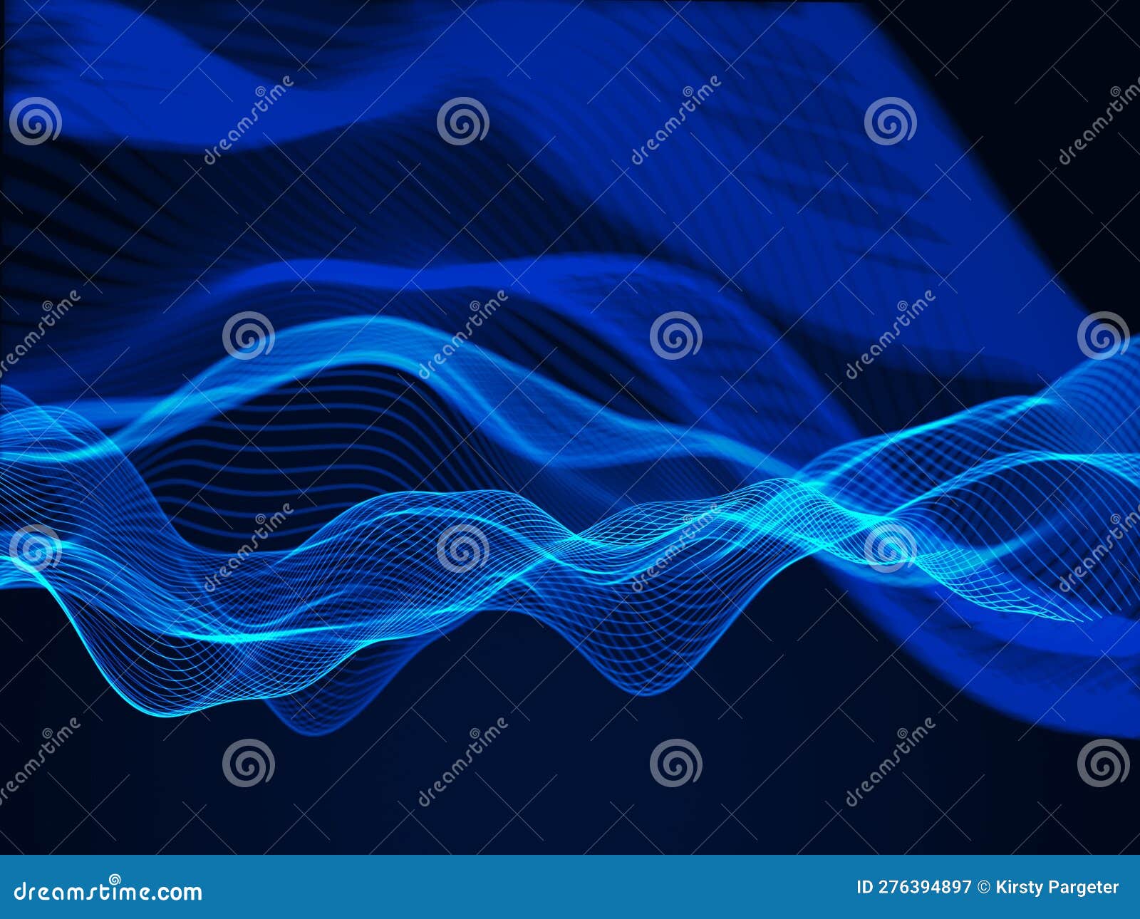 3D Network Communications Background with Flowing Data Waves Stock ...