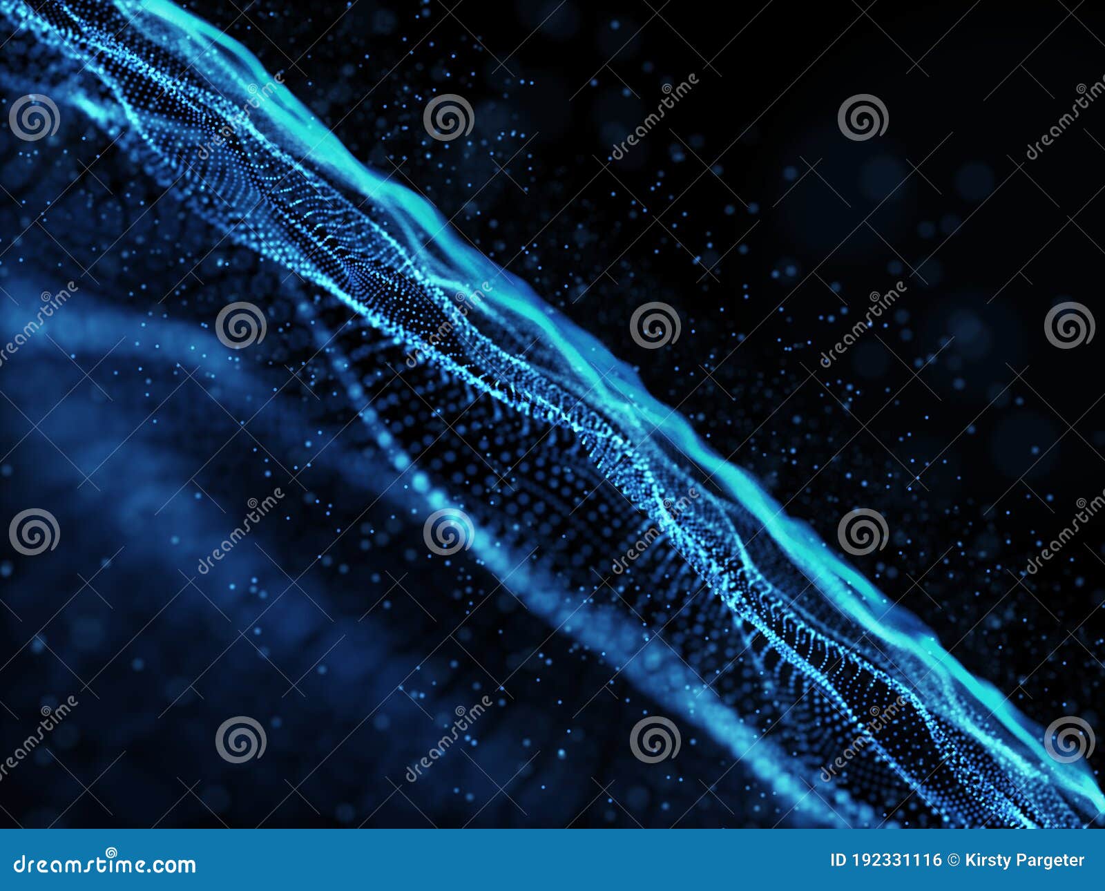3D Network Communications Design with Floating Particles Stock ...