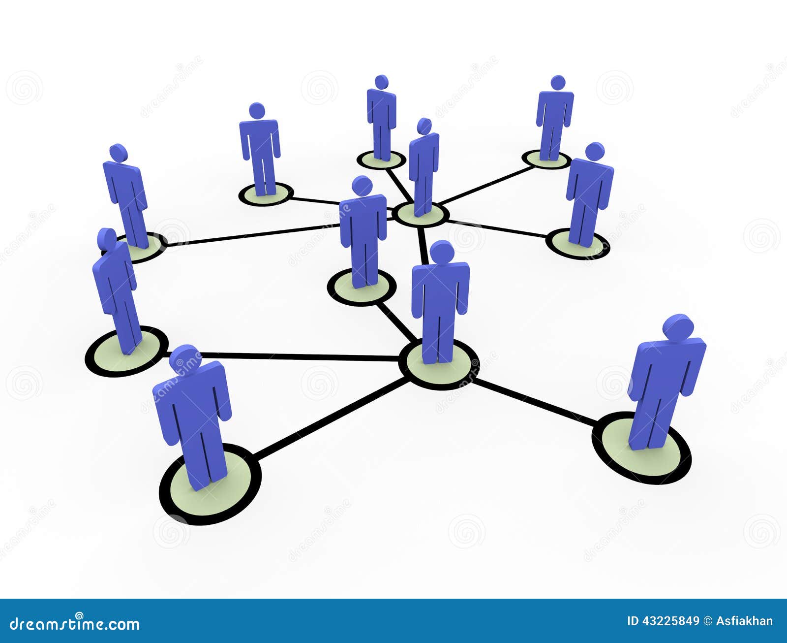 3d network of people stock illustration. Illustration of group - 43225849