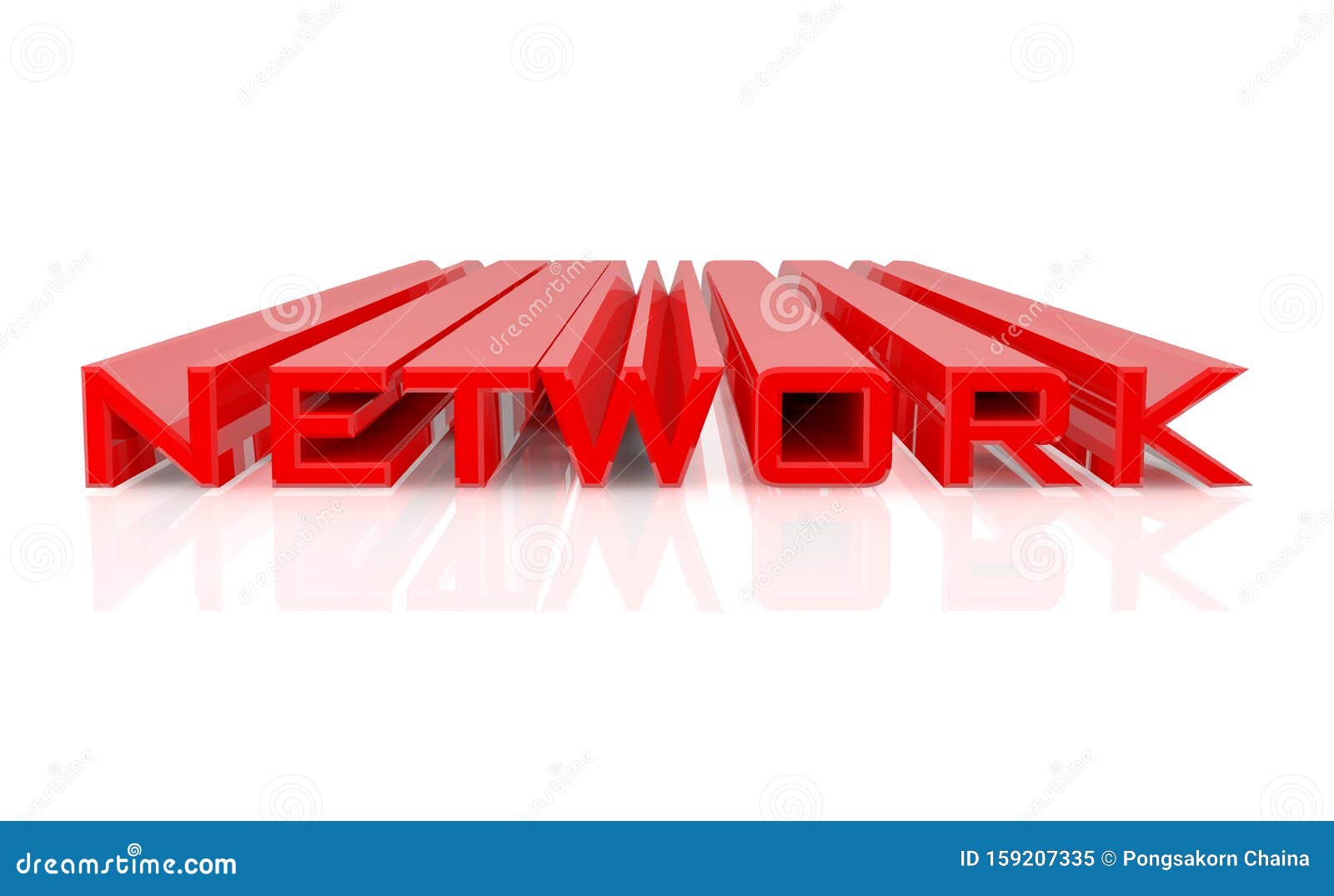 3D NETWORK Word on White Background 3d Rendering Stock Illustration ...