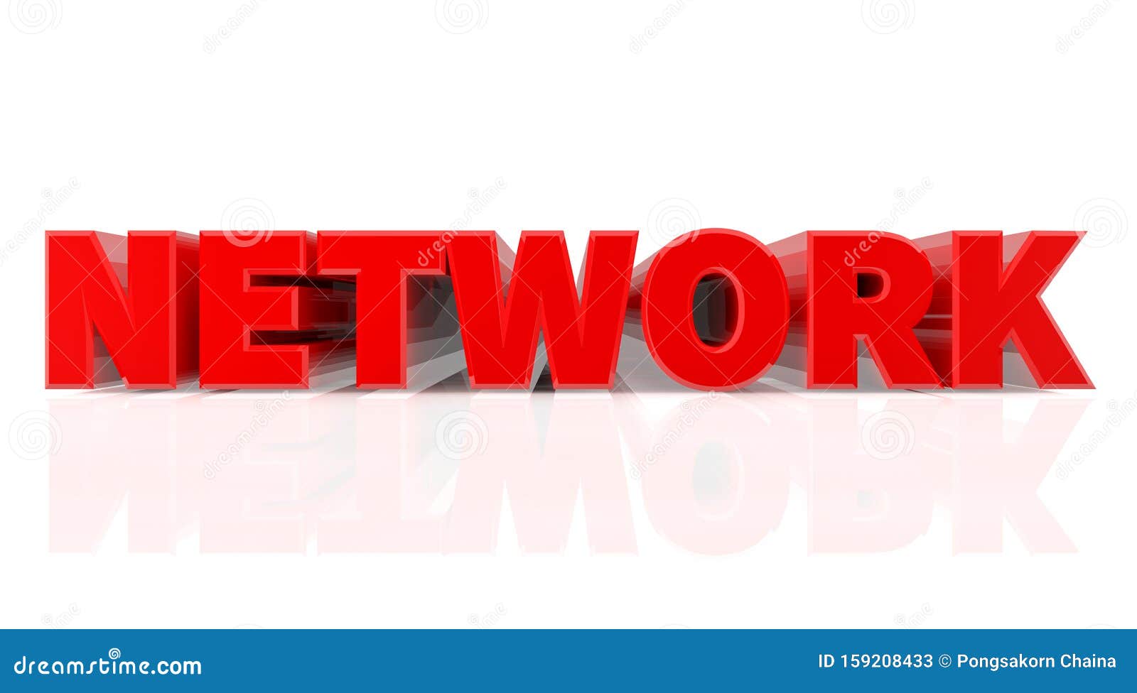 3D NETWORK Word on White Background 3d Rendering Stock Illustration ...
