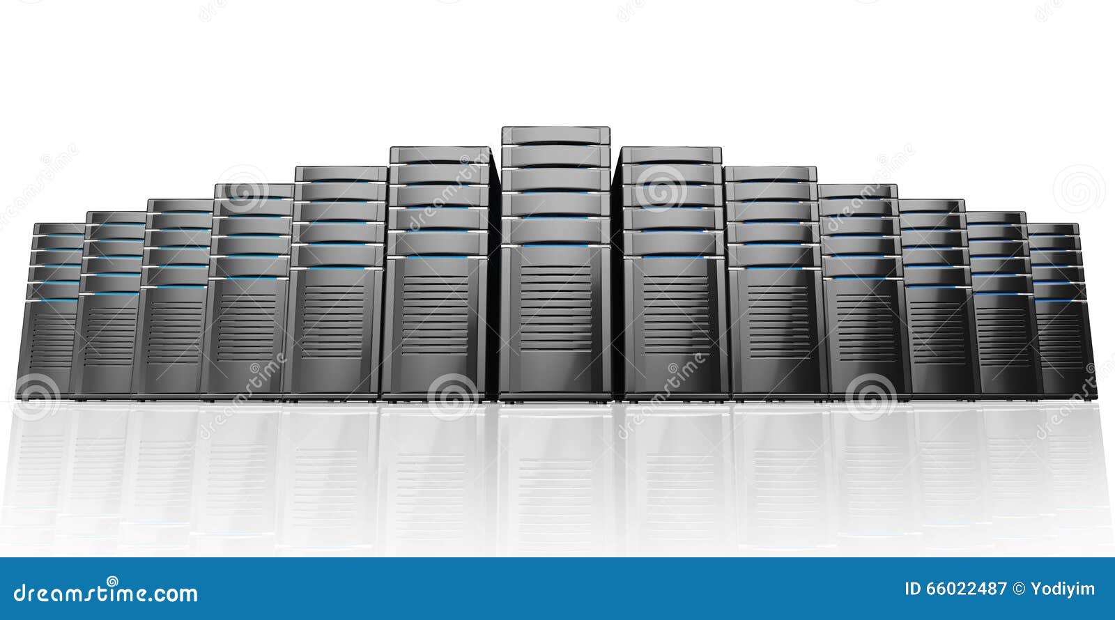3d of Network Workstation Servers. Stock Illustration - Illustration of ...