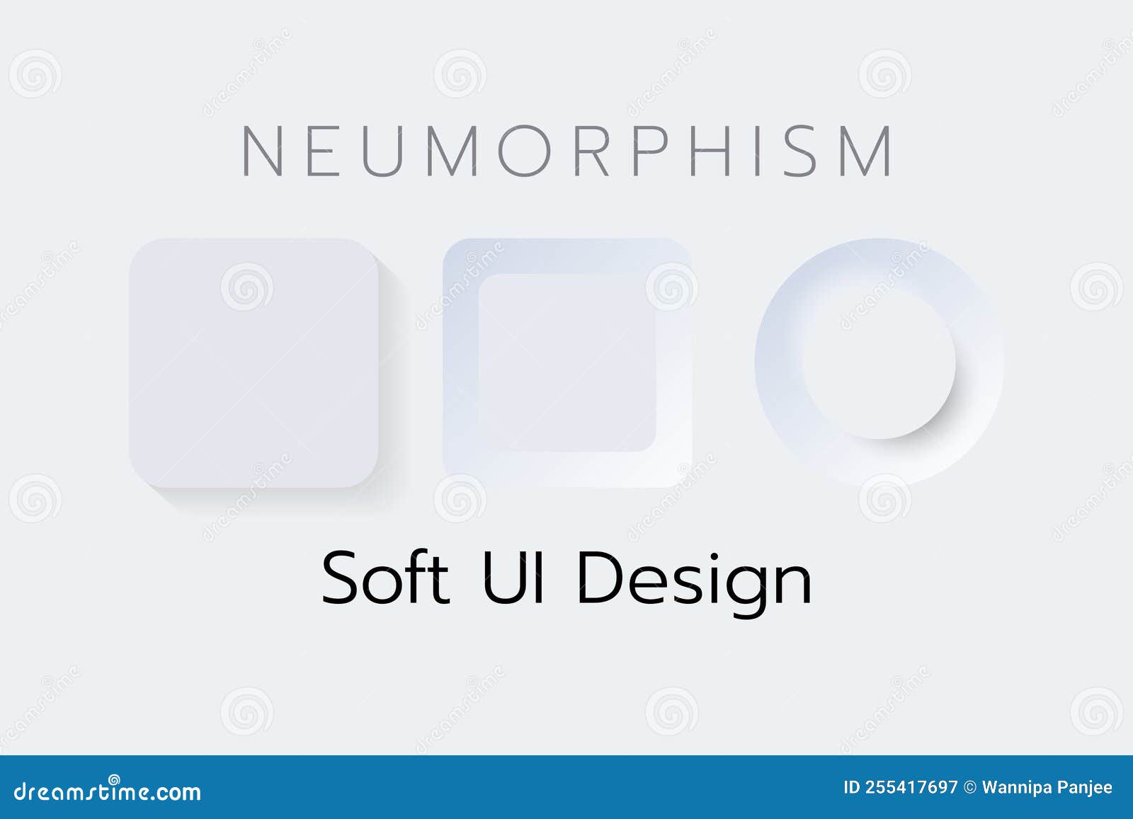 Neumorphism-Soft-Ui-Design stock vector. Illustration of logo - 255417697