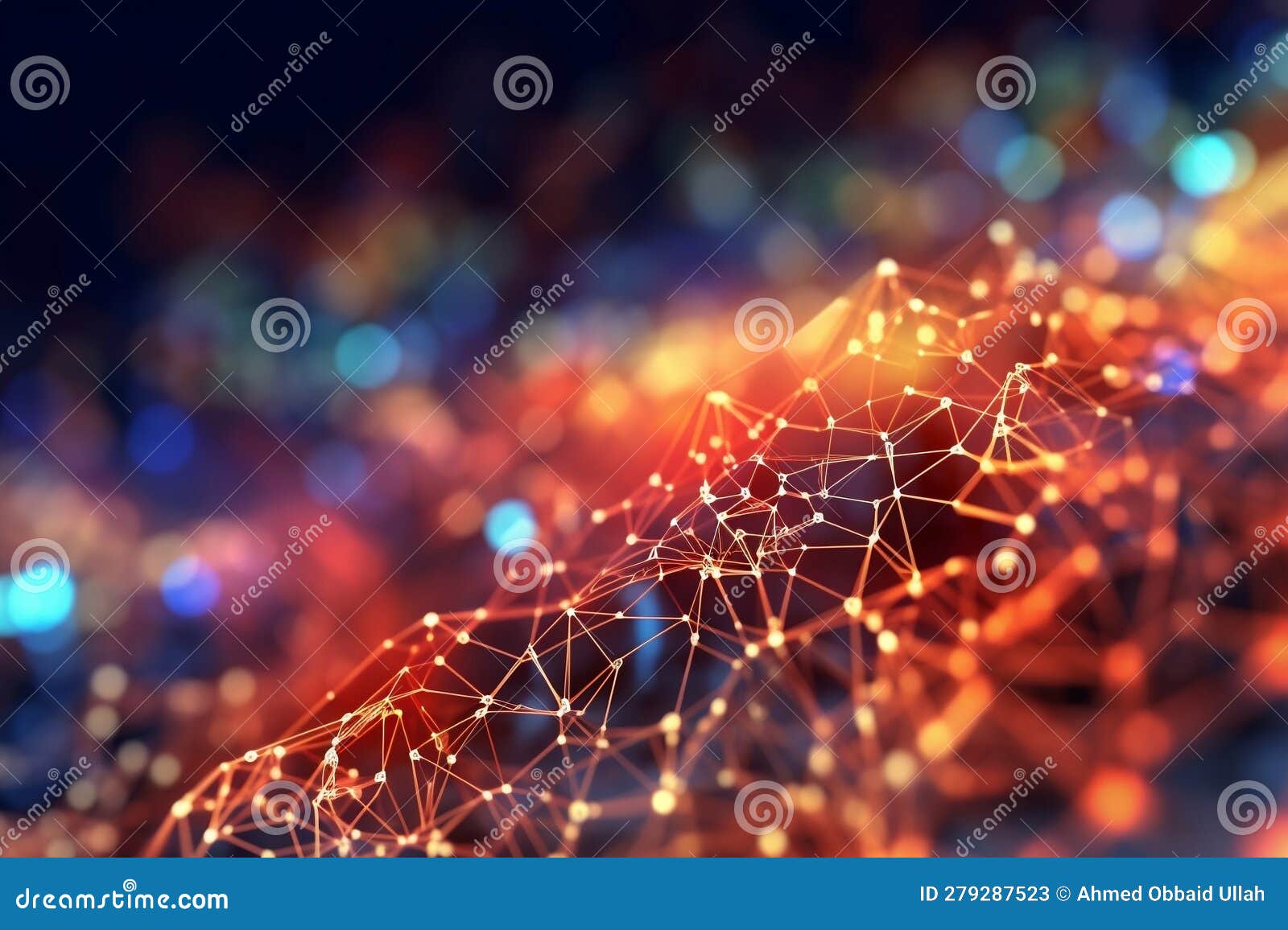 3D Neural Network: an Abstract Illustration of Big Data, Generative AI ...