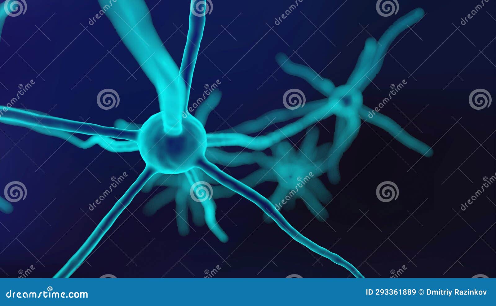 Neurons Brain Cell Medical Background. Stock Image - Image of nucleus ...