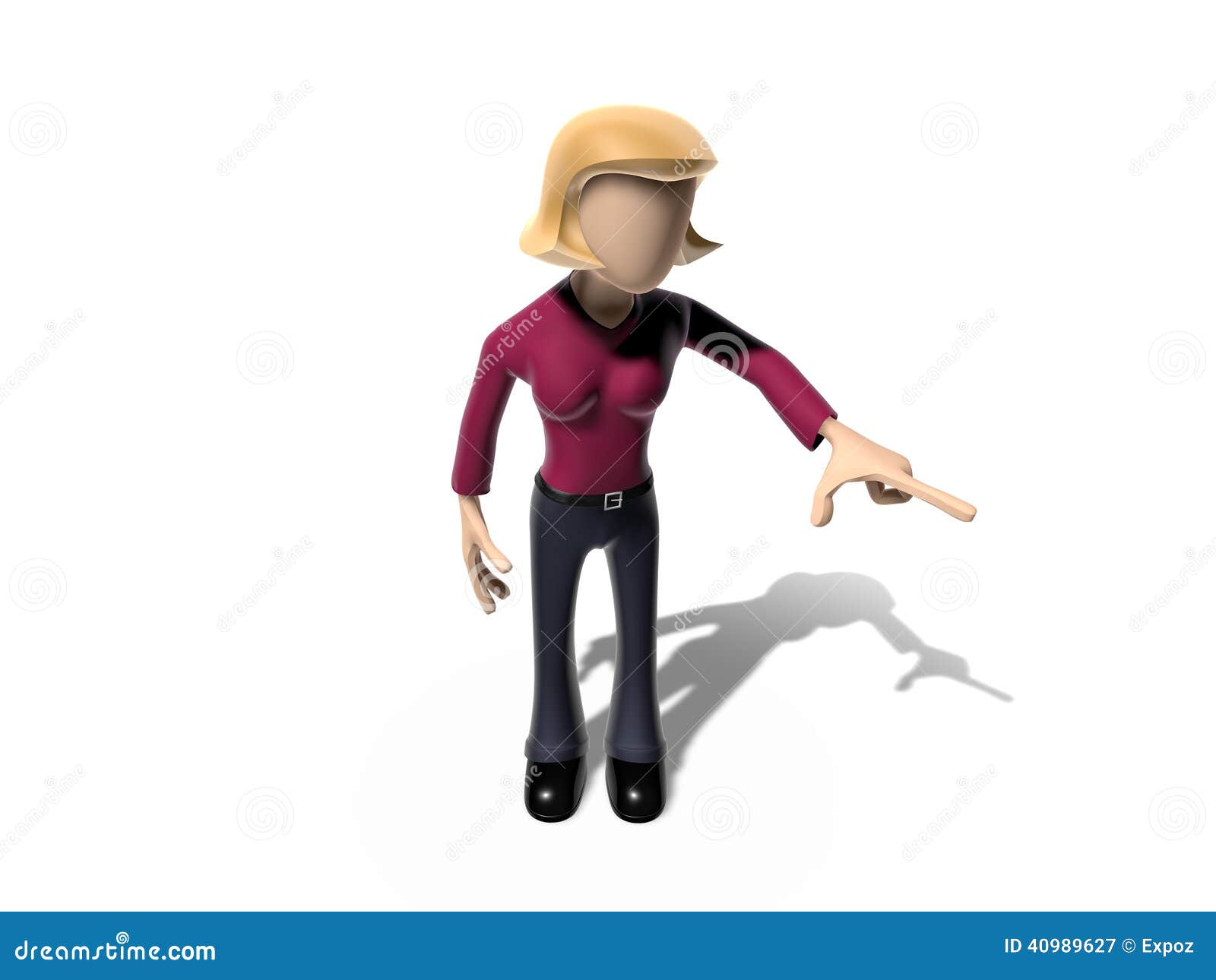 3D Neutral Lady Character Jumping In The Sky Royalty-Free Stock ...