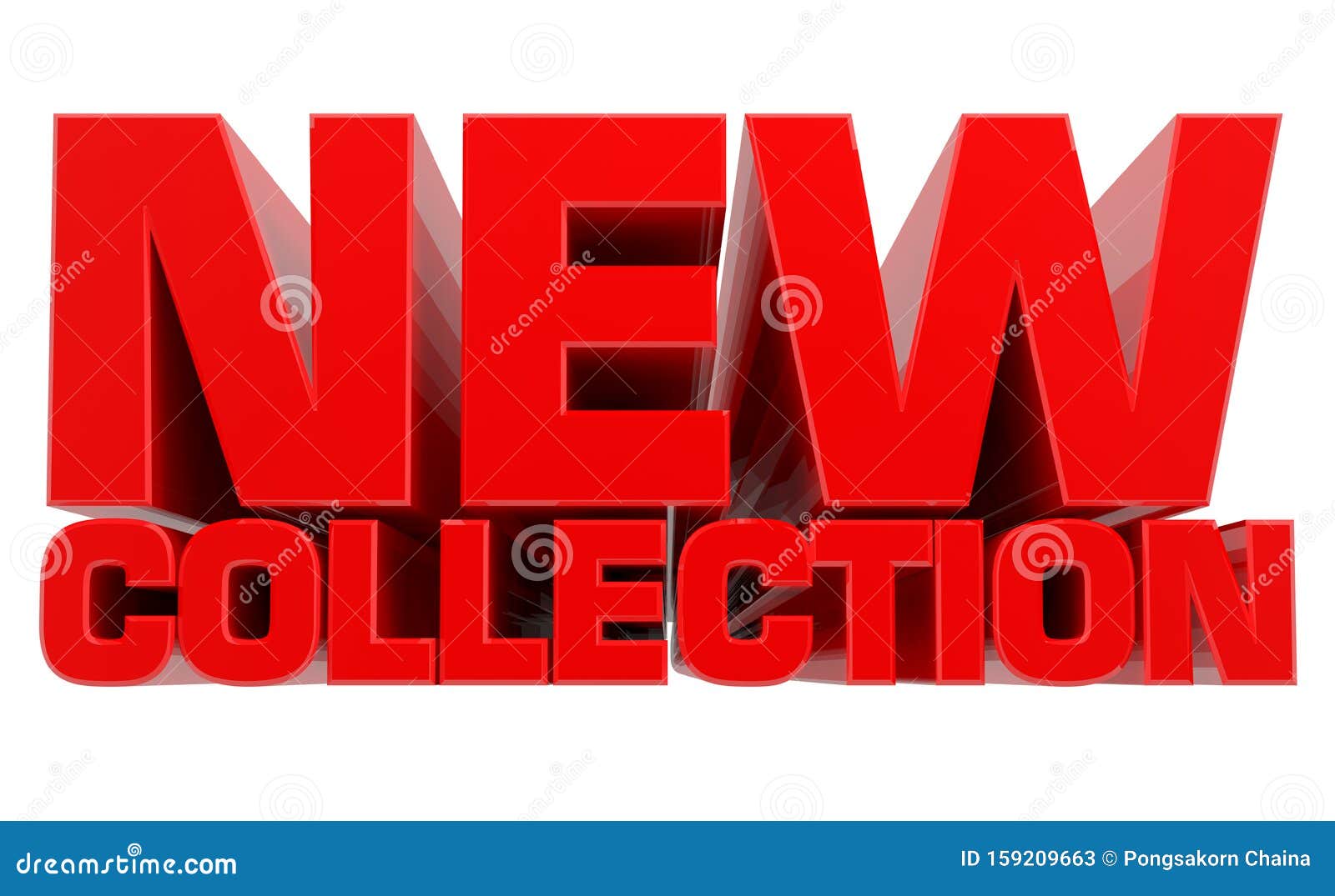 3D NEW COLLECTION Word on White Background 3d Rendering Stock ...