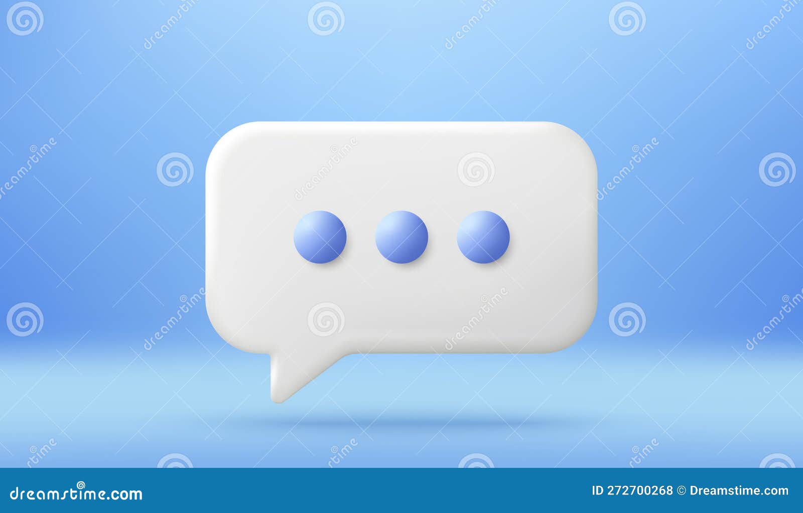 3d New Message Notification Speech Bubble. Chat Dialog Text Box. Social ...
