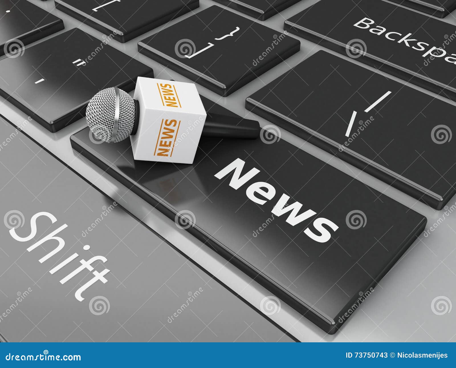 News Microphone Box Interview Radio TV Television Reporting Royalty ...