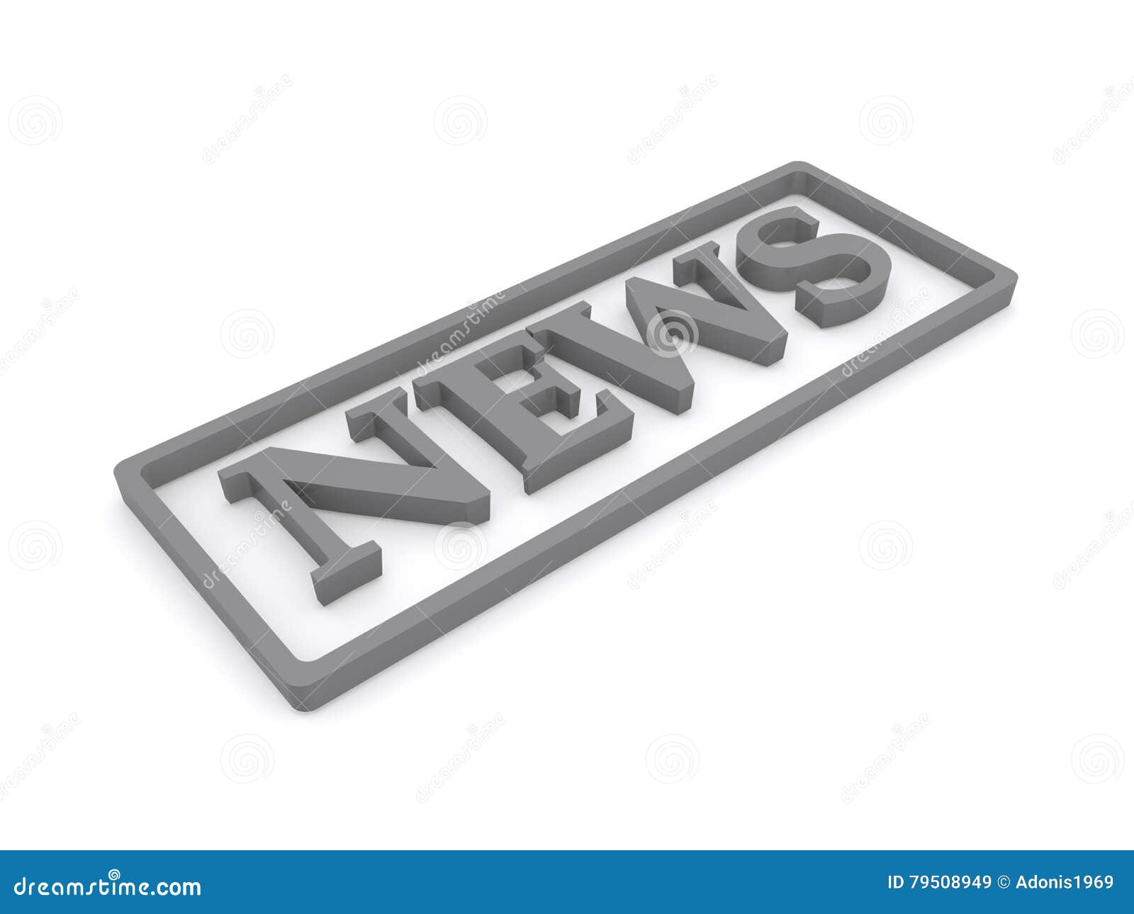 3d news stamp sign stock illustration. Illustration of background ...