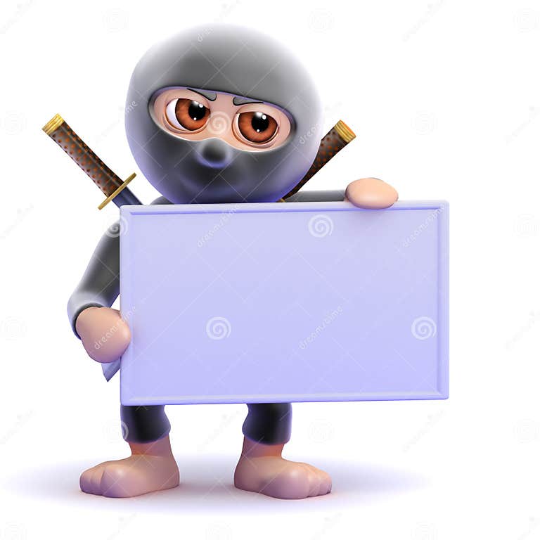 3d Ninja banner stock illustration. Illustration of hidden - 41603953