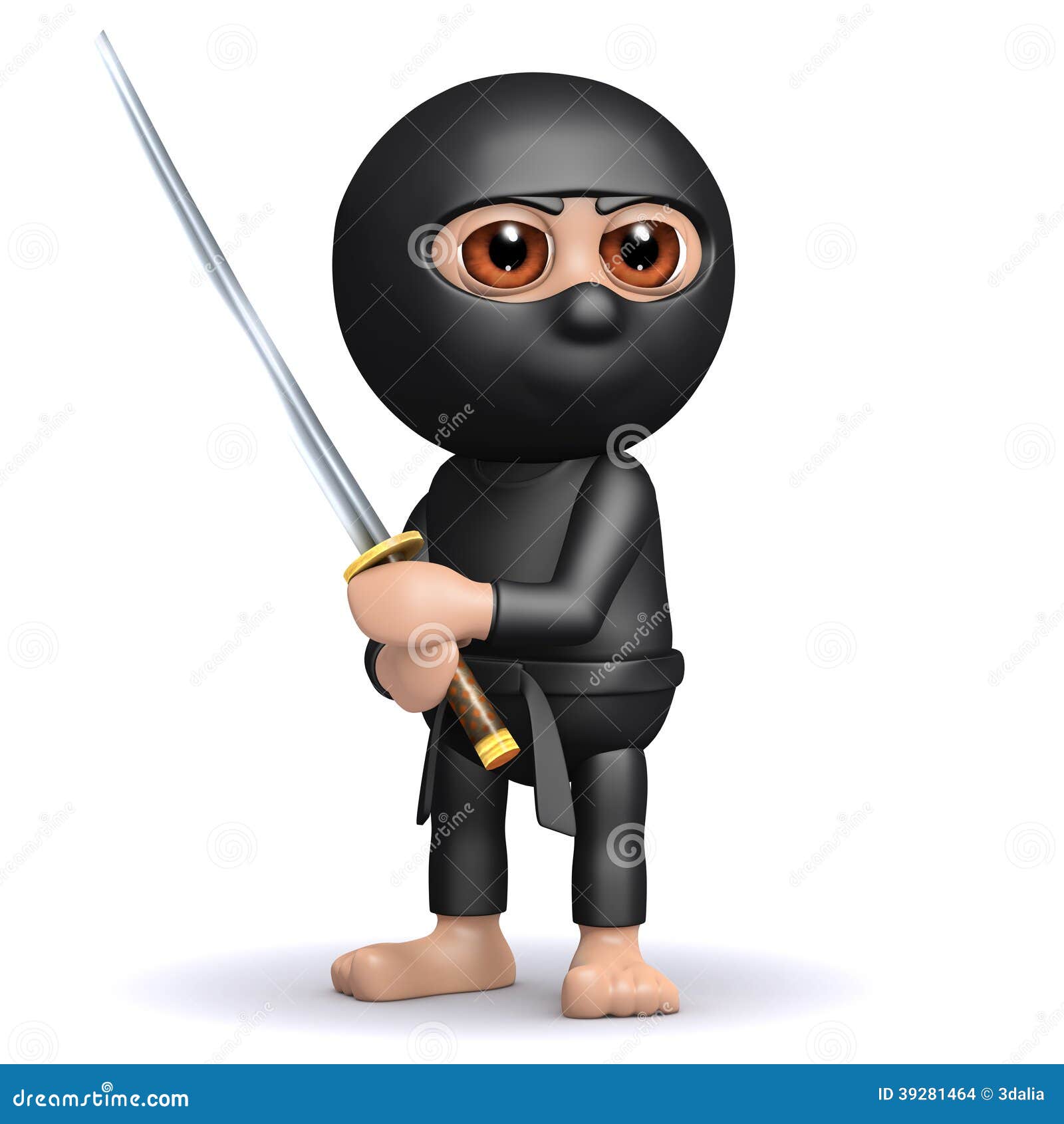 3d Ninja ready stock vector. Illustration of combat, fight - 39281464