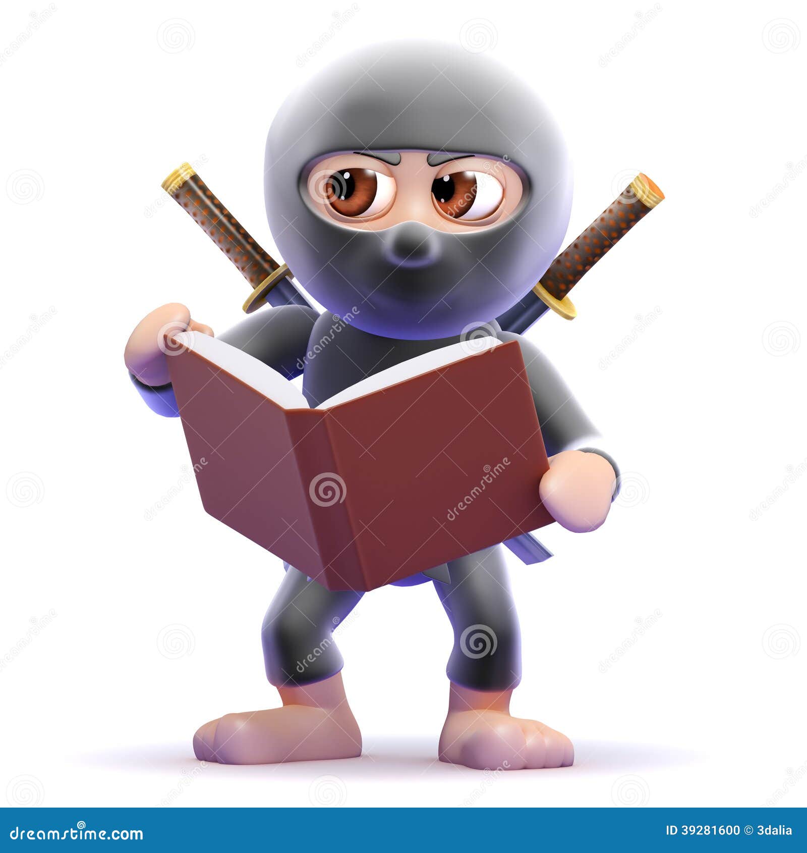 3d Ninja studies stock illustration. Illustration of warrior - 39281600