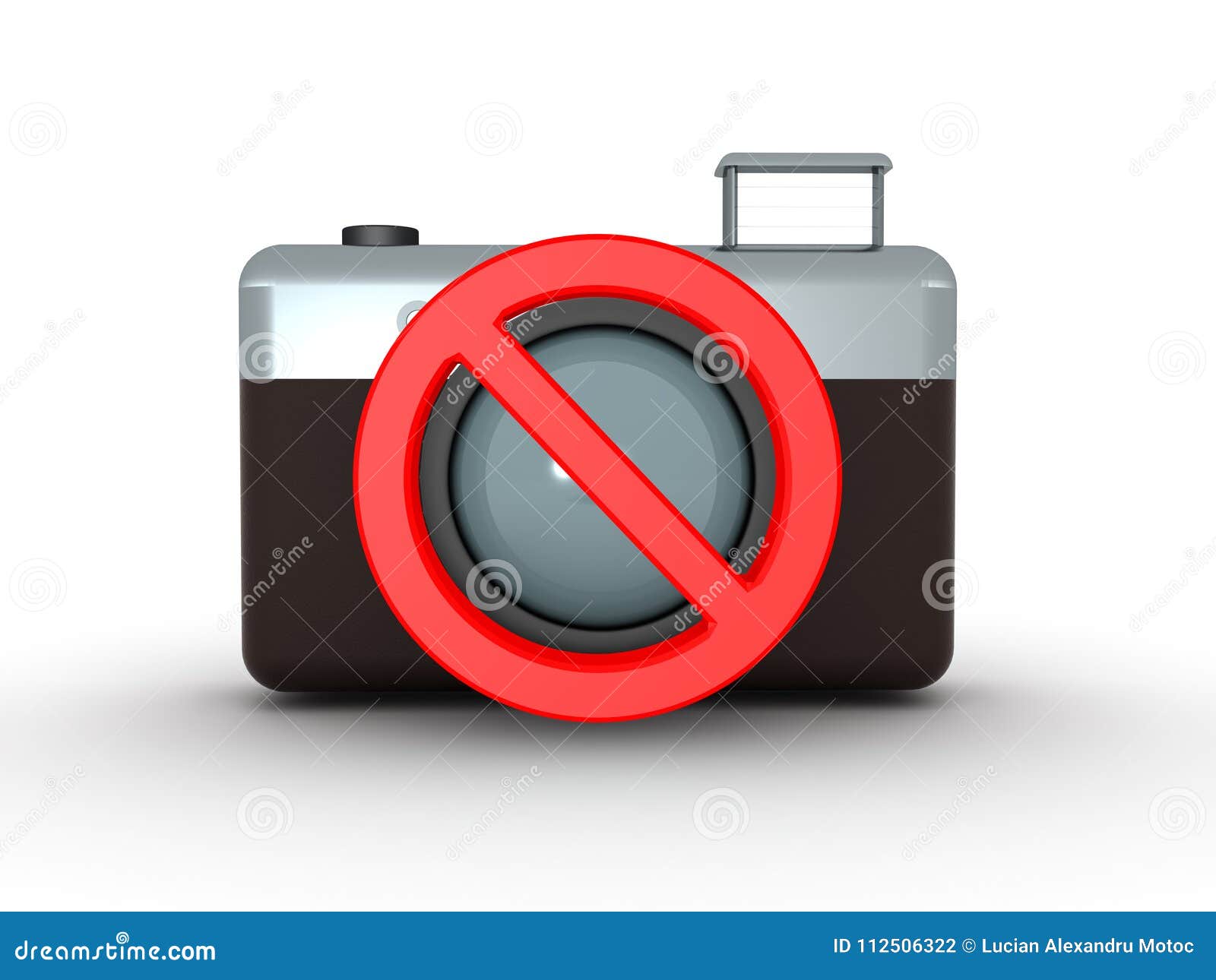 3D no picture sign stock illustration. Illustration of vintage - 112506322