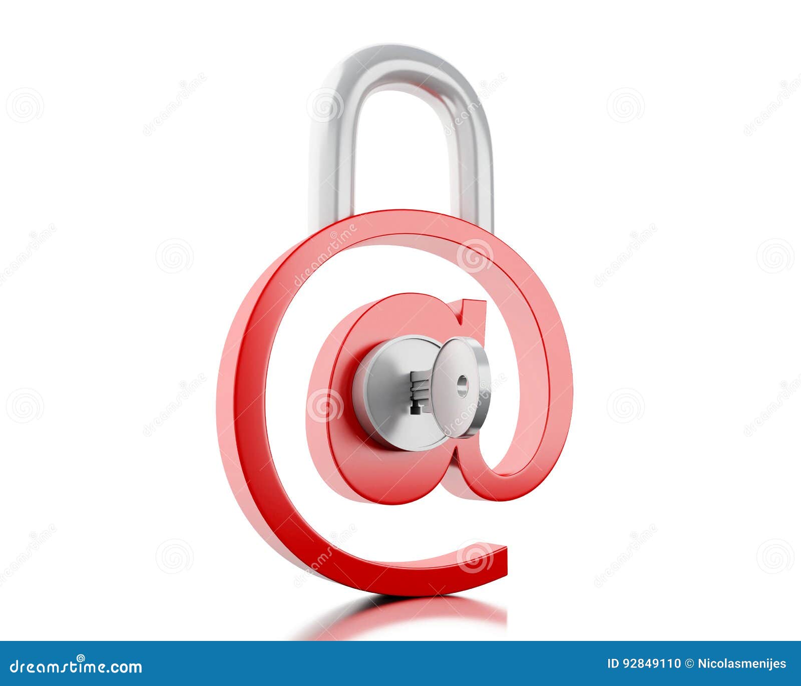 3d No Sinal Como O Cadeado Com Chave Ilustração Stock - Ilustração de ...