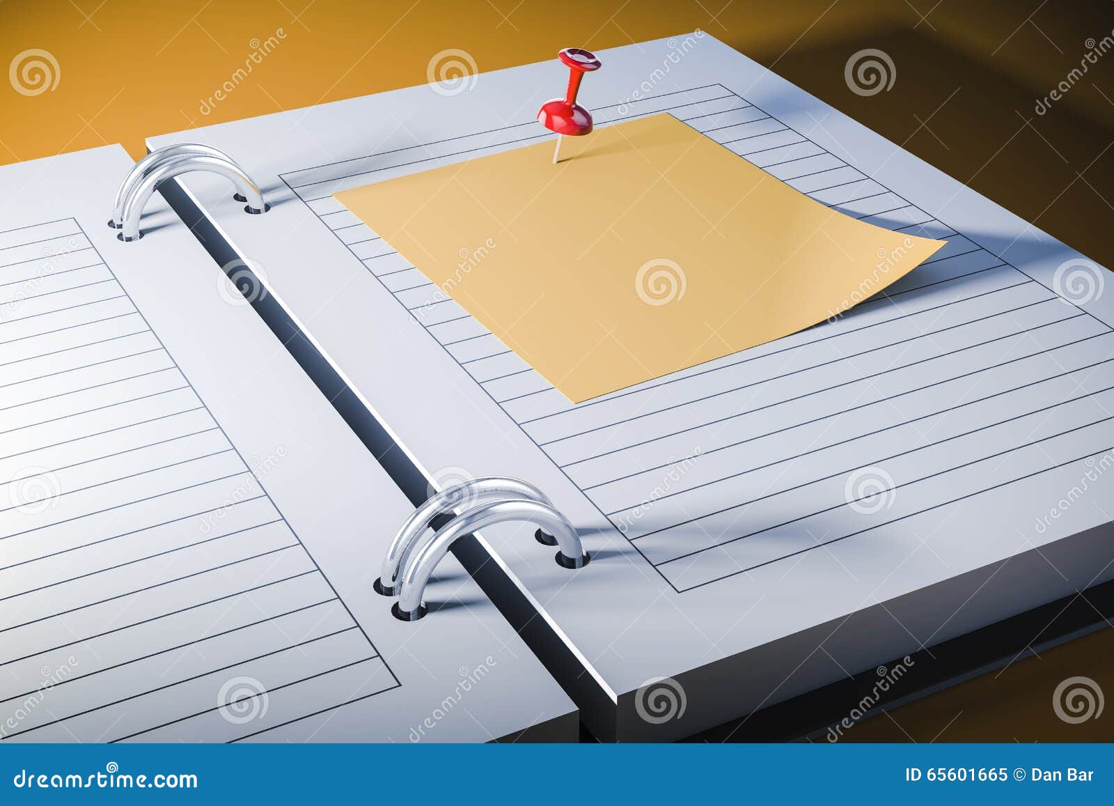 3d Note Book with Blank Sticky Note Stock Illustration - Illustration ...
