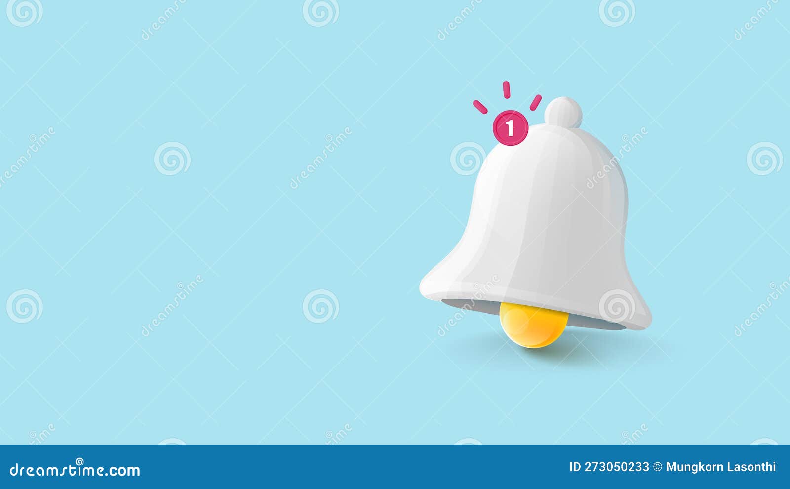 3d Notification Bell. Alert. Social Media Stock Vector - Illustration ...