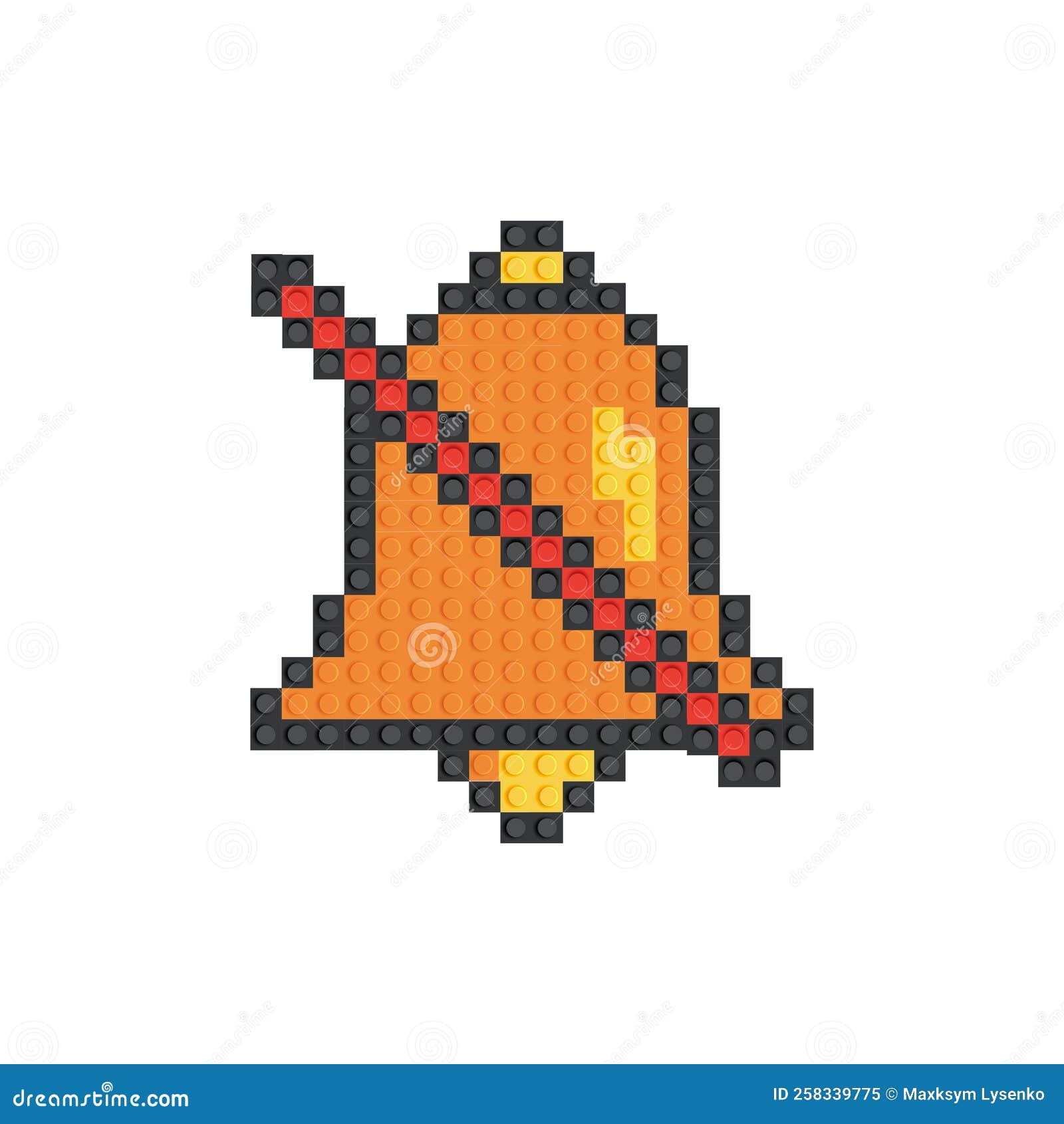 2d Notification Bell Icon Isolated on White Background. Made from ...