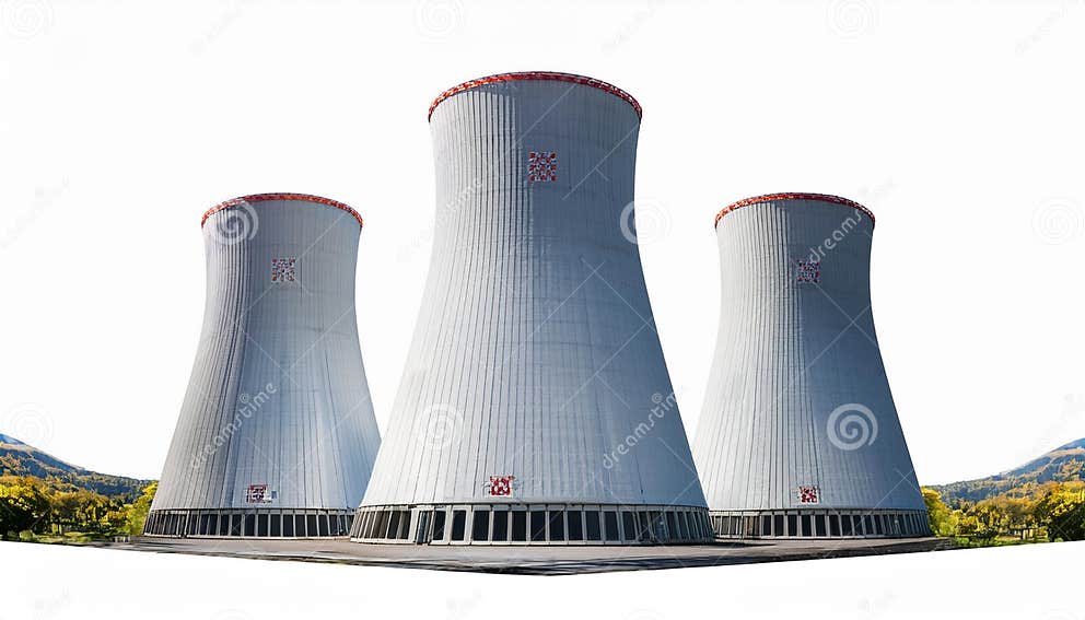 3d Nuclear Power Plant Isolate on Transparency Background PNG Stock ...
