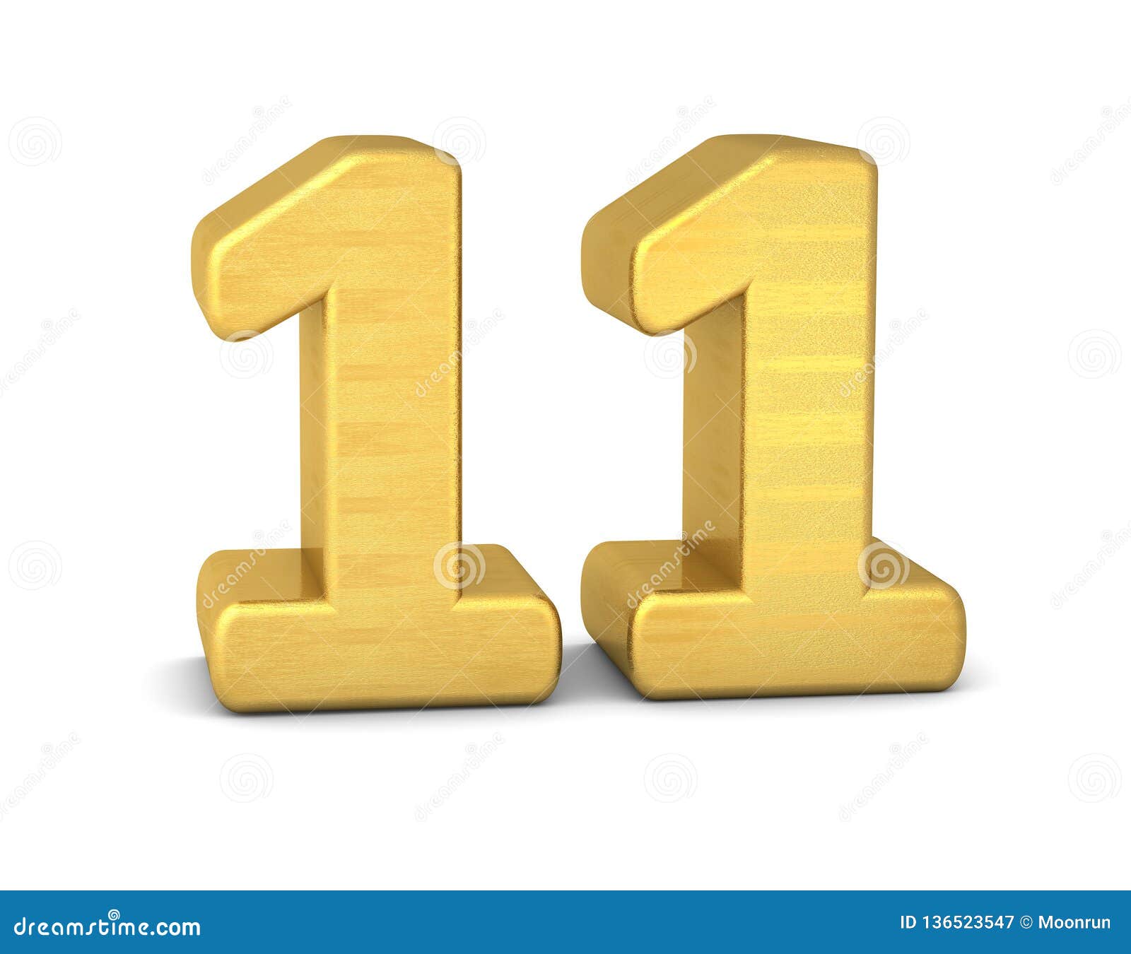 3d number 11 gold stock illustration. Illustration of sign - 136523547