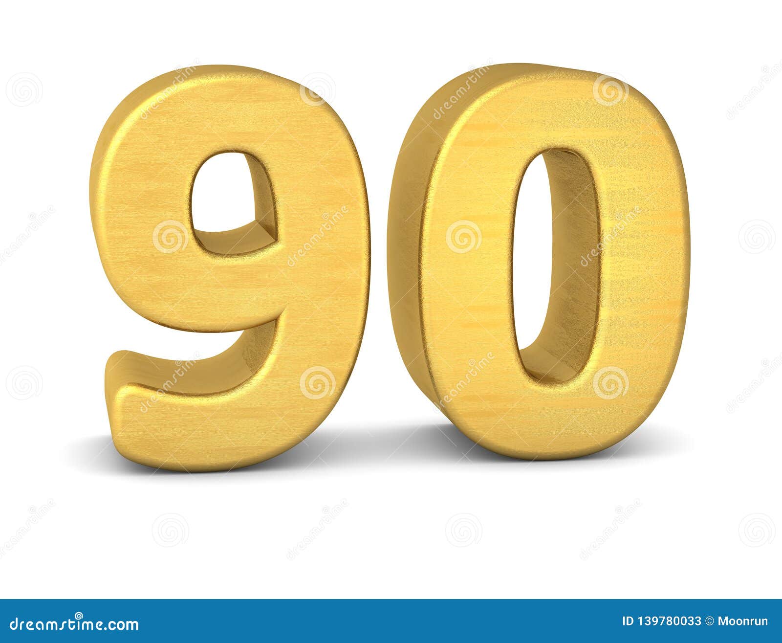 3d number 90 gold stock illustration. Illustration of finance - 139780033