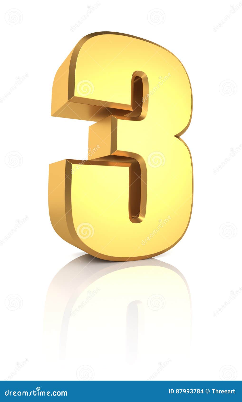 3d Number 3 stock illustration. Illustration of solid - 87993784