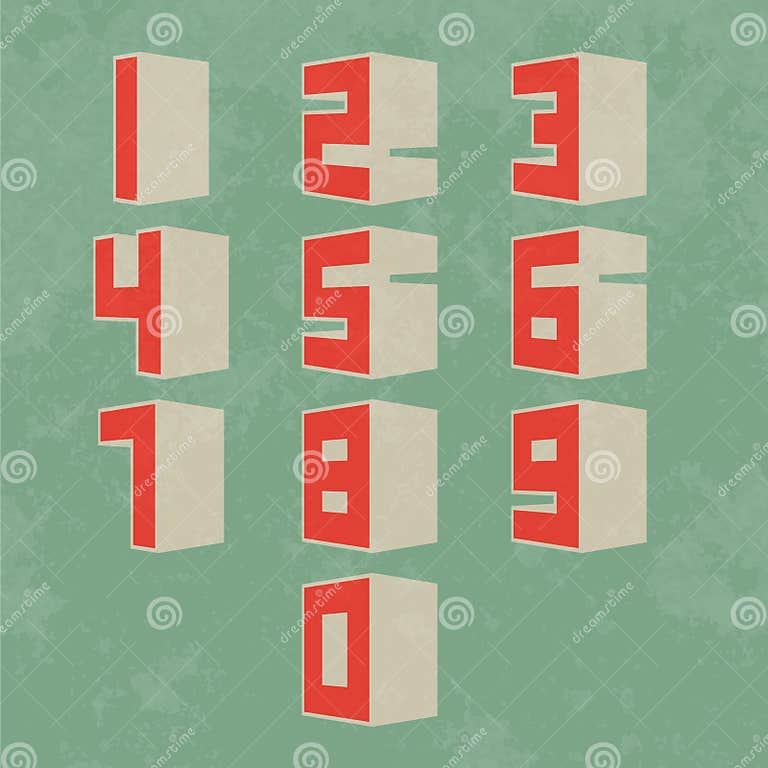 3d Number set stock vector. Illustration of education - 33125326