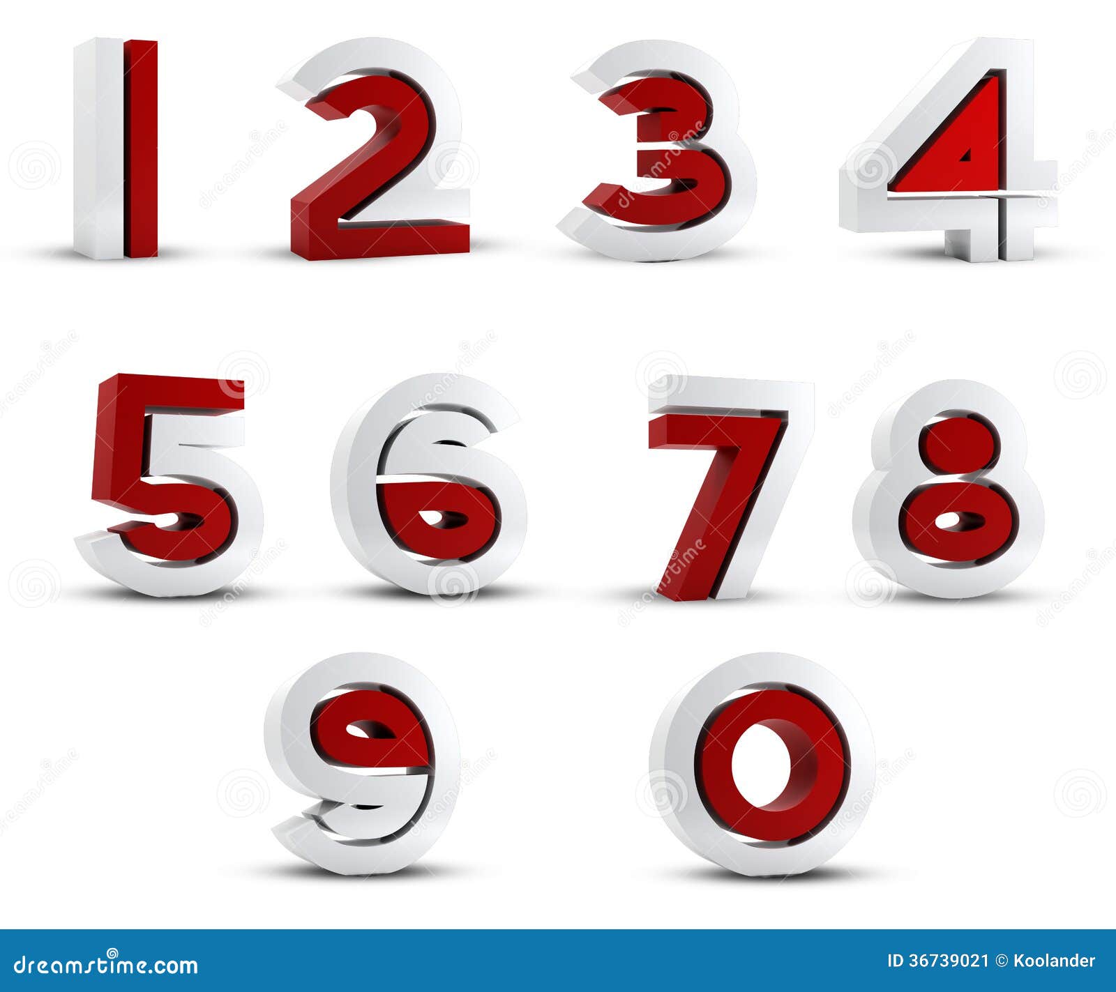 3D numbers abstract stock illustration. Illustration of design - 36739021