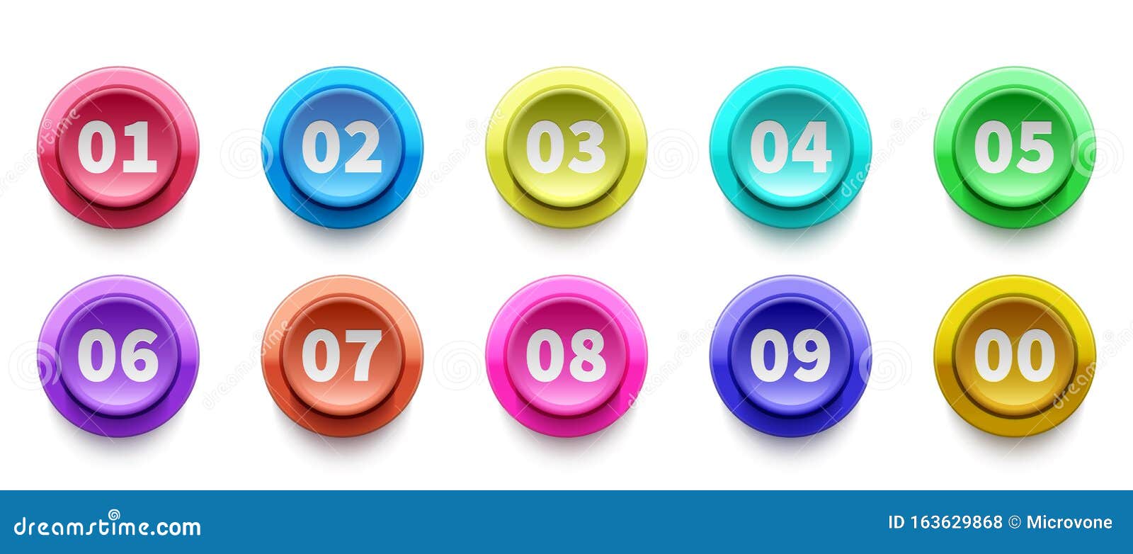 3D Numbers Bullet Point. Circle Buttons with Numbers Vector Set Stock ... 3D Numbers Bullet Point. Circle Buttons with Numbers Vector Set Stock ...