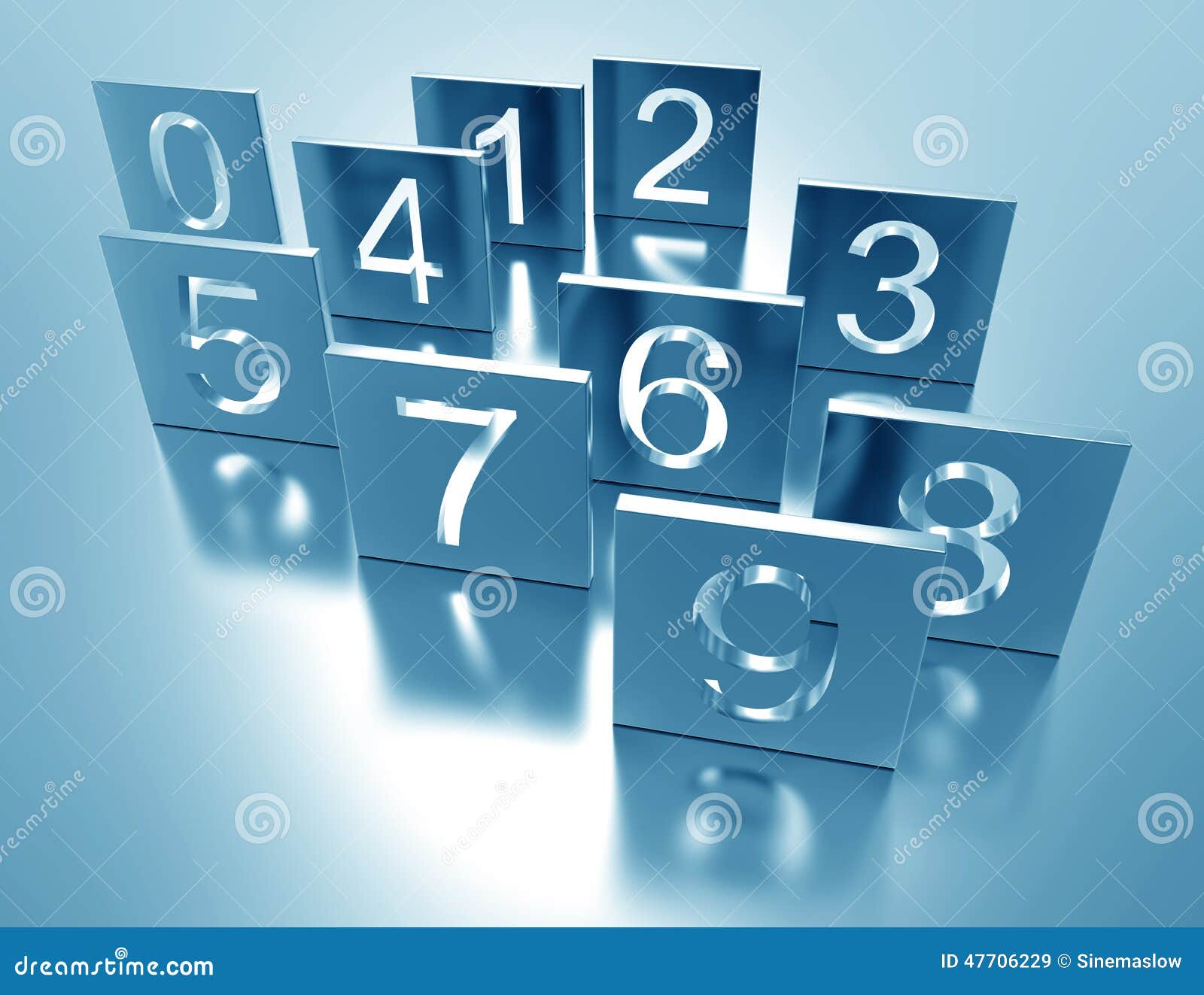 3d numbers stock illustration. Illustration of abstract - 47706229