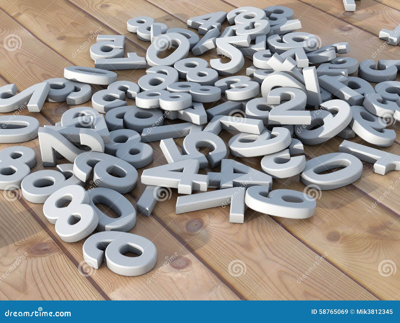 3d numbers falling stock illustration. Illustration of data - 58765069