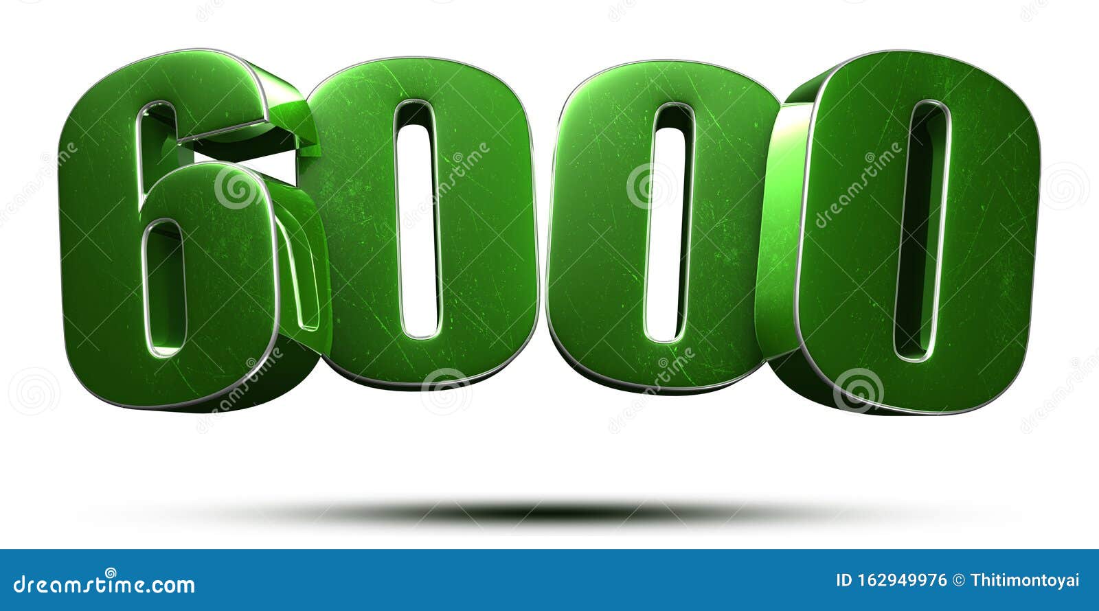 6000 3d.with Clipping Path. Stock Illustration - Illustration of money ...